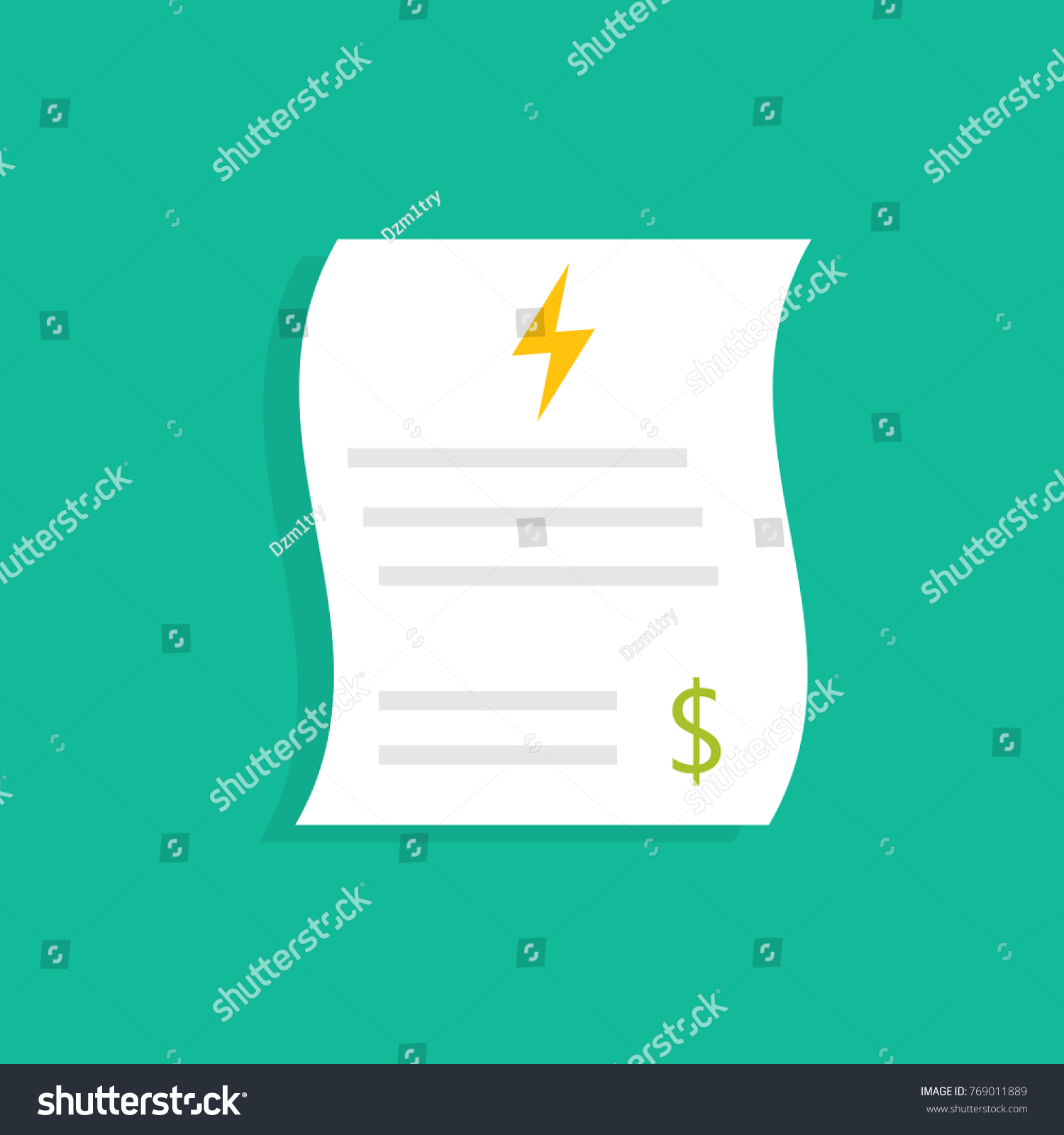Energy Utility Bills Vector Illustration Stock Vector (Royalty Free ...