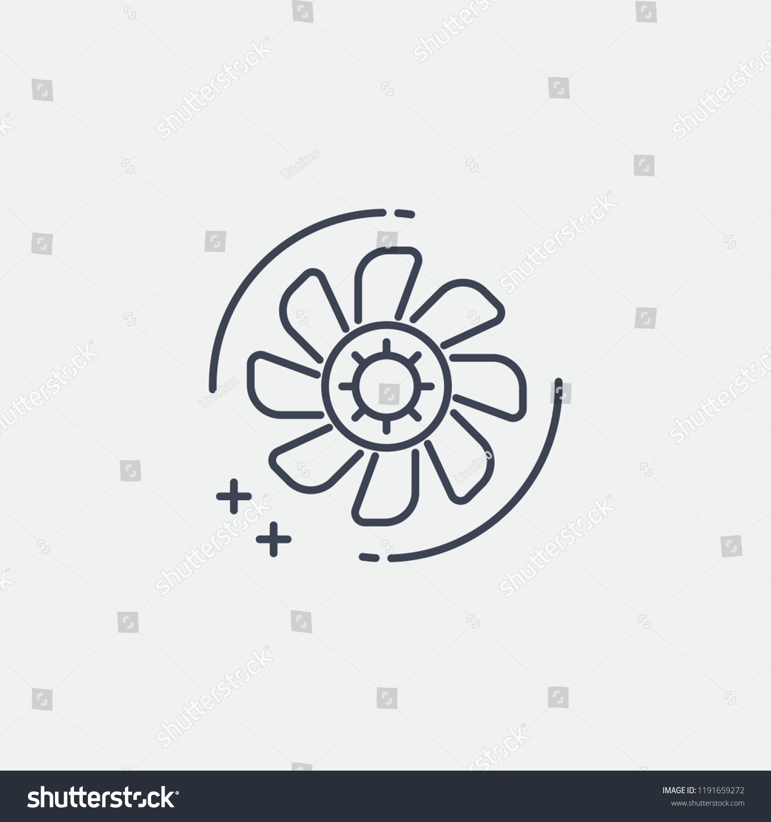 Engine Fan Modern Simple Ui Vector Stock Vector (Royalty Free ...