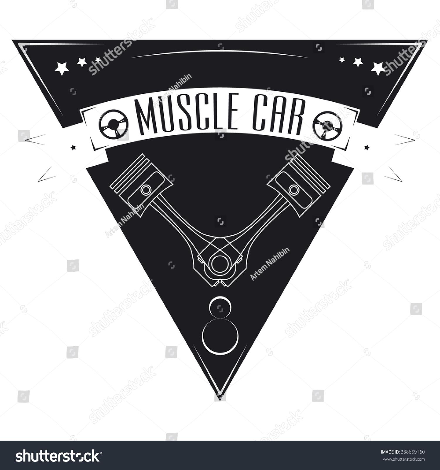 Engine Illustration V8 Front Logo: vector de stock (libre de regalías ...