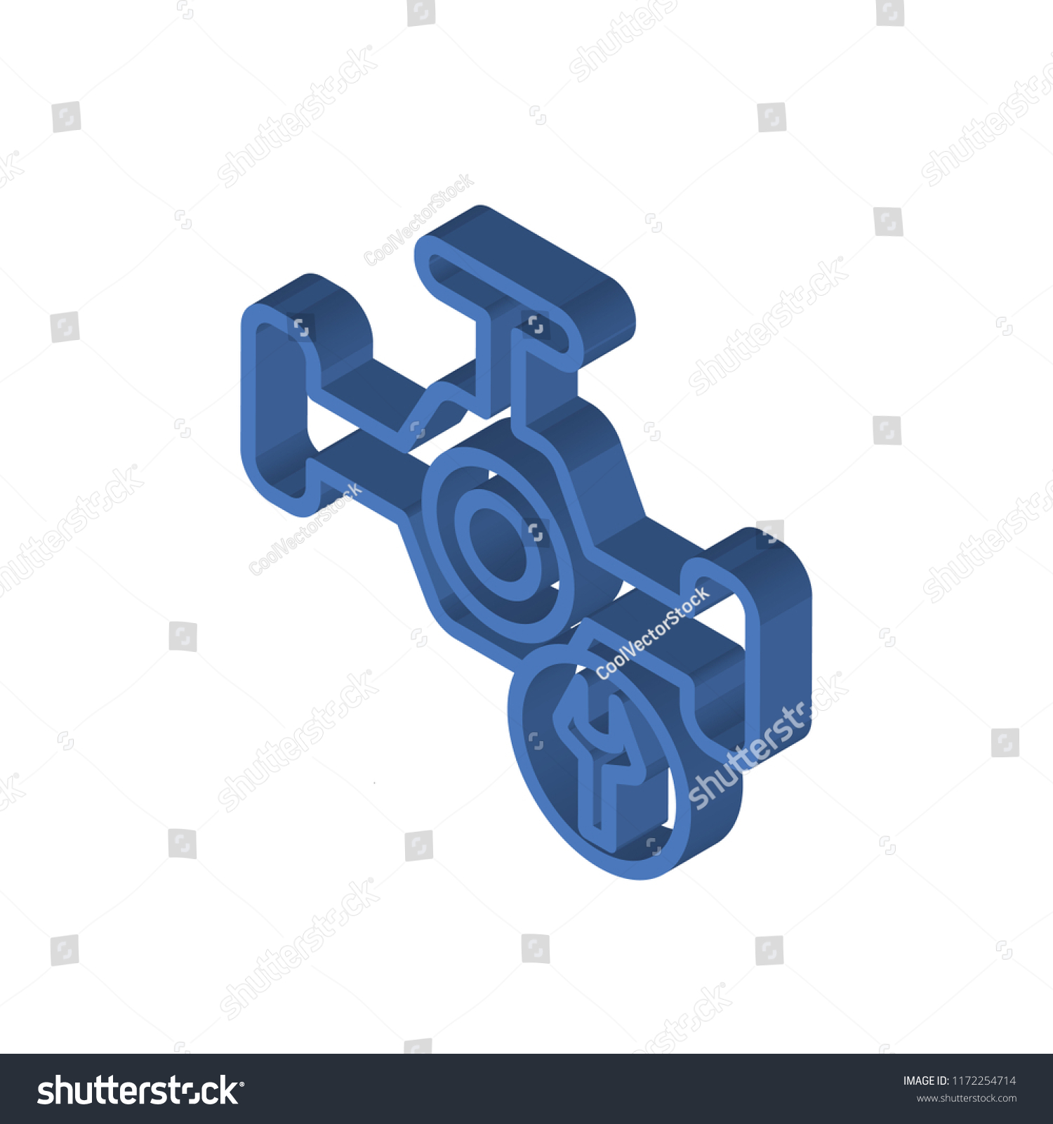 Engine Isometric Left Top View 3d: vector de stock (libre de regalías ...