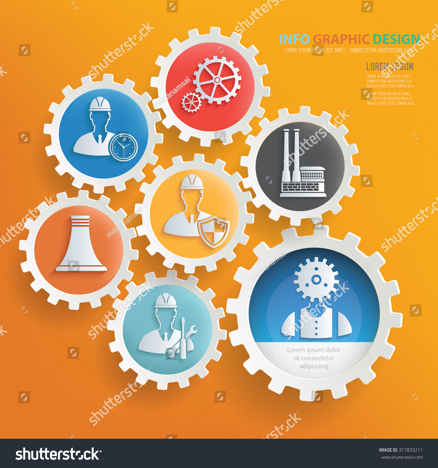 Engineer Industry Infographic Designclean Vector Stock Vector (Royalty ...