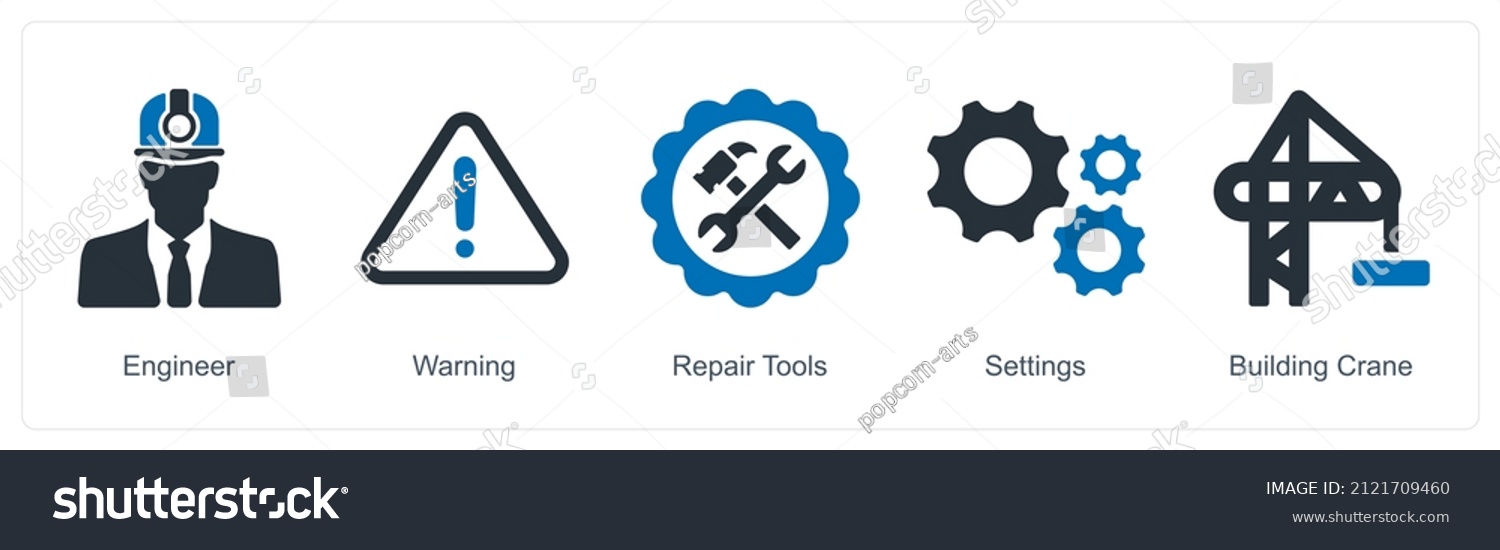 Engineer Warning Icon Concept Stock Vector (Royalty Free) 2121709460 ...