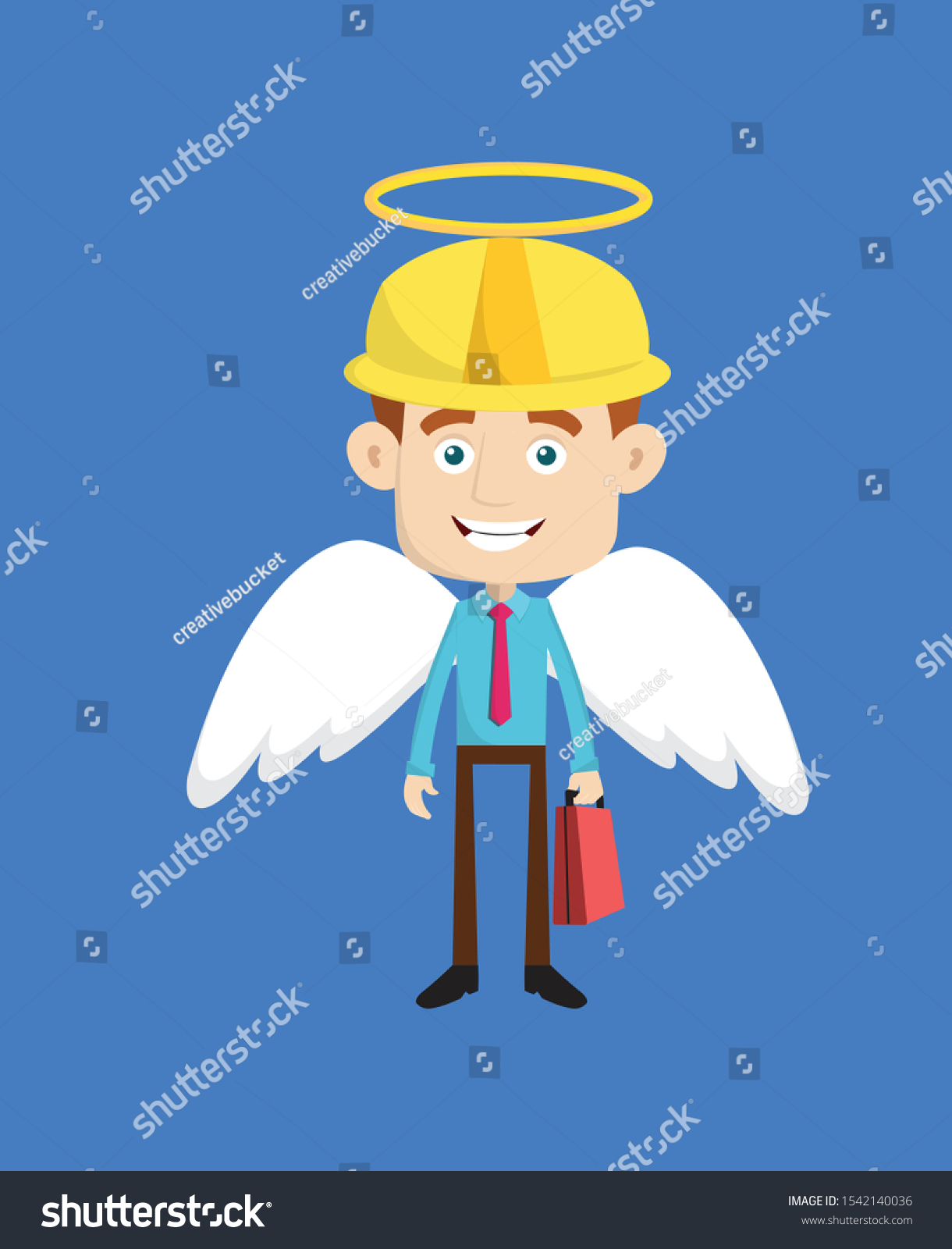 Engineer Builder Architect Angel Costume Vector Stock Vector (Royalty ...