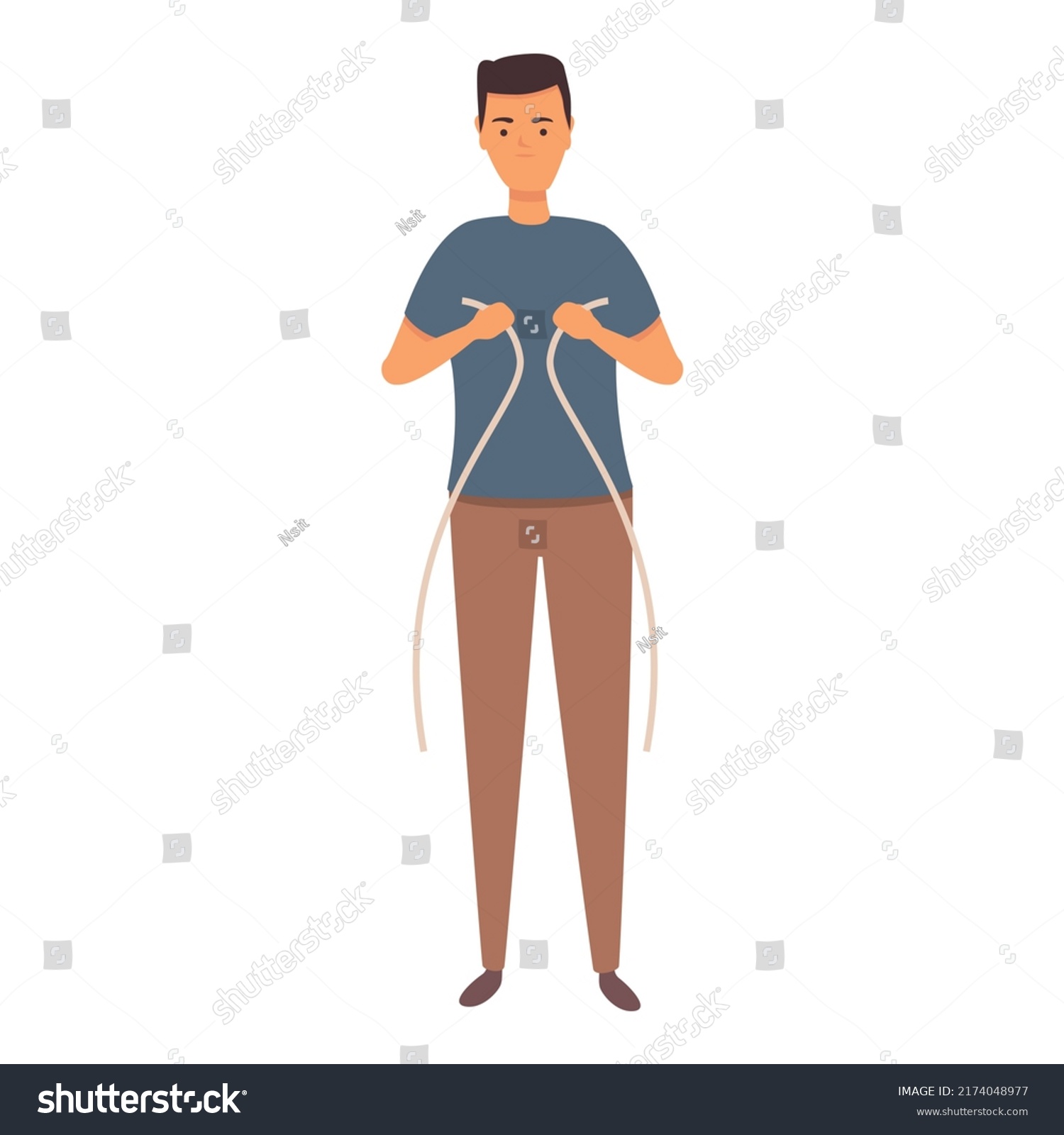 Engineer Cable Connect Icon Cartoon Vector Stock Vector (Royalty Free ...