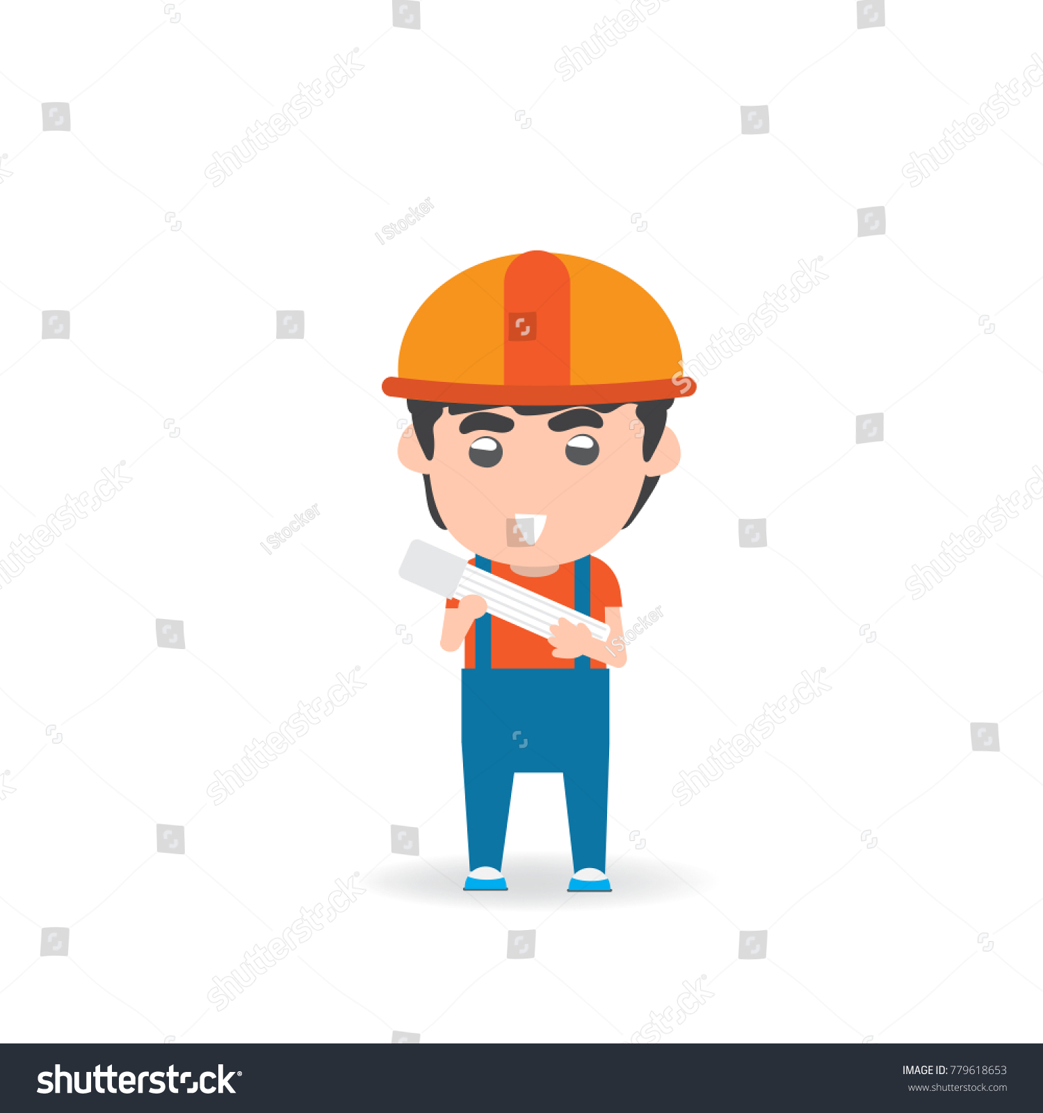 Engineer Cartoon Vector Hand Drawn On Stock Vector (Royalty Free) 779618653