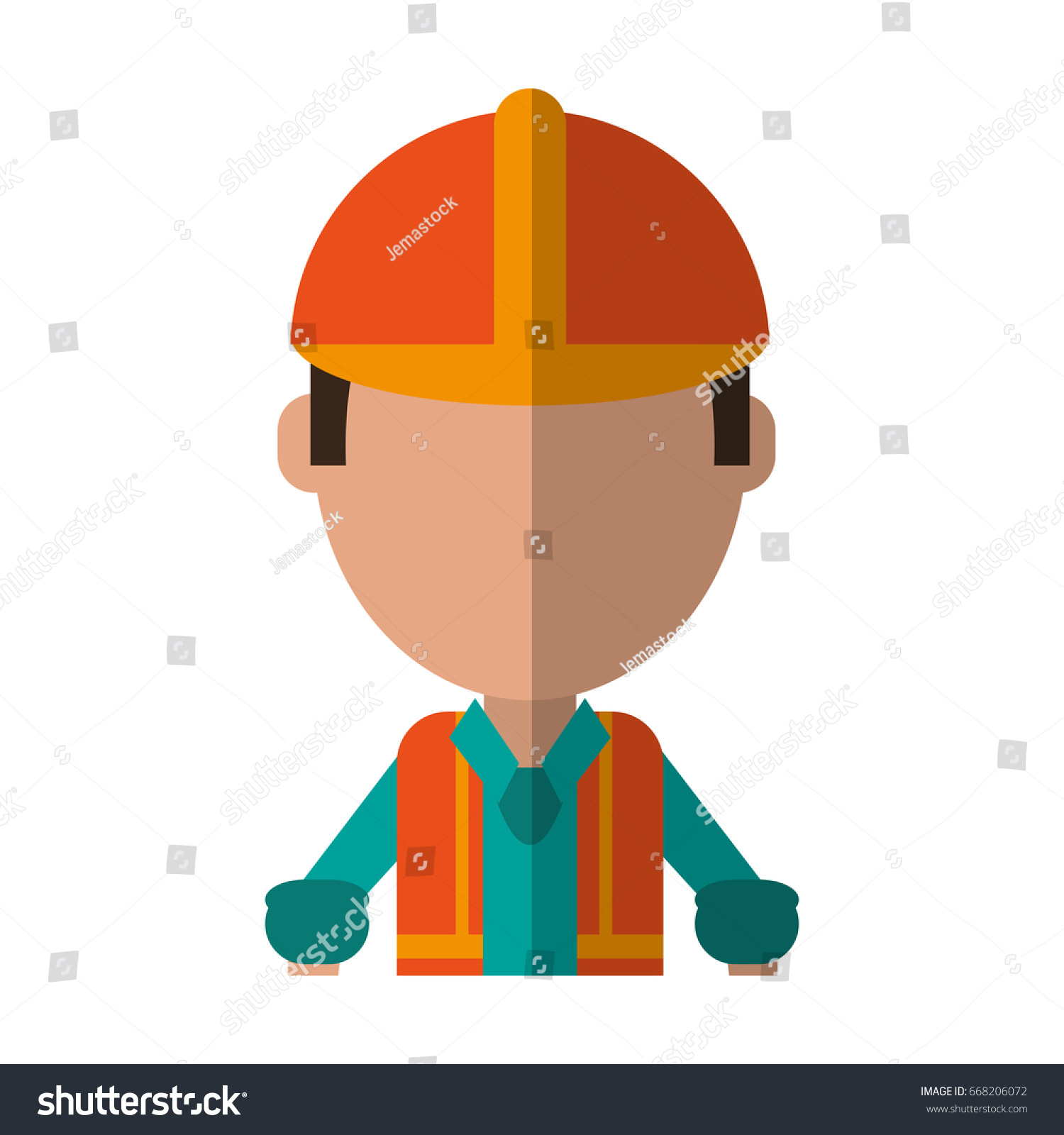 Engineer Construction Factory Worker Icon Image: vector de stock (libre ...
