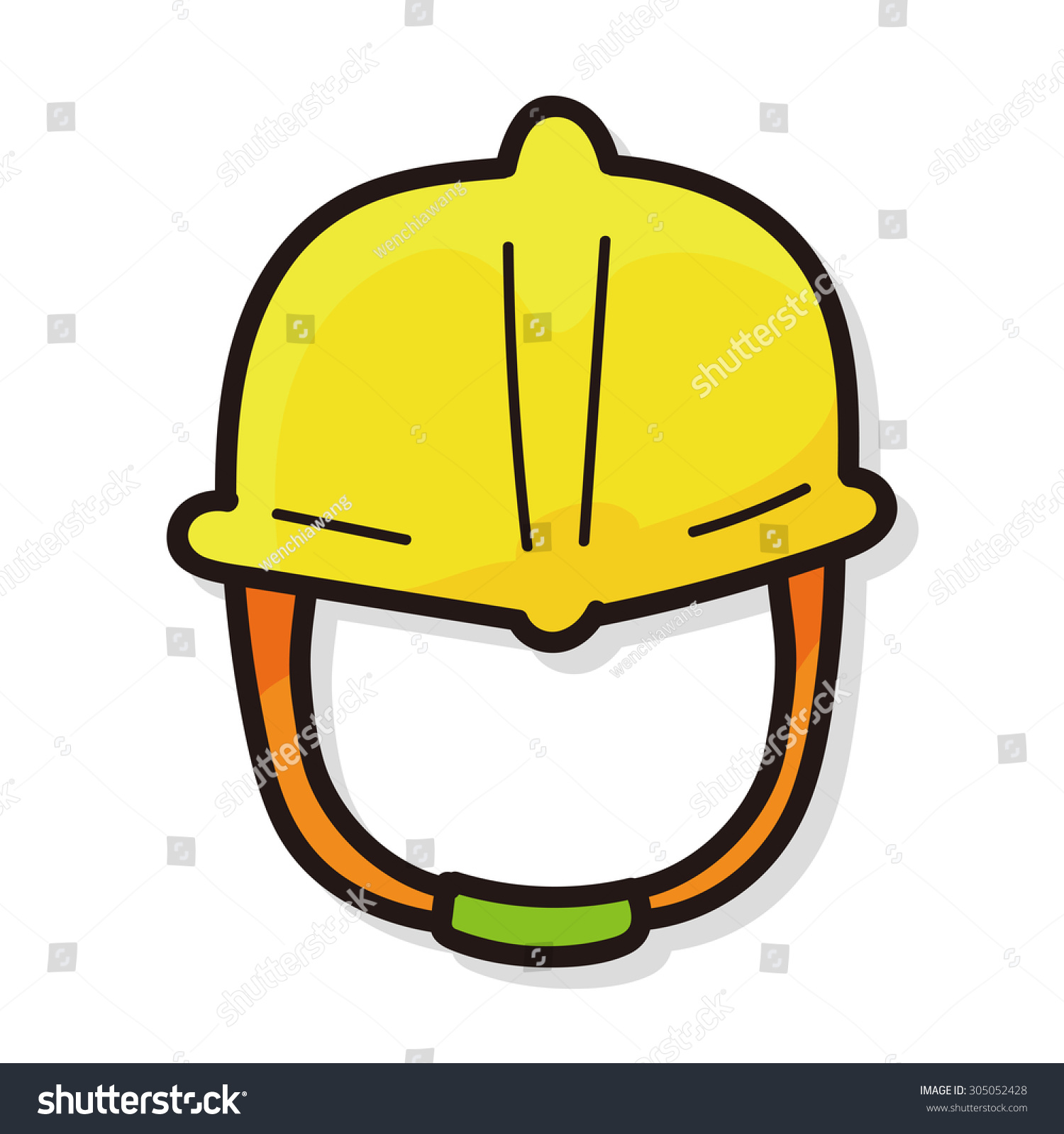 Engineer Helmet Color Doodle Stock Vector (Royalty Free) 305052428 ...