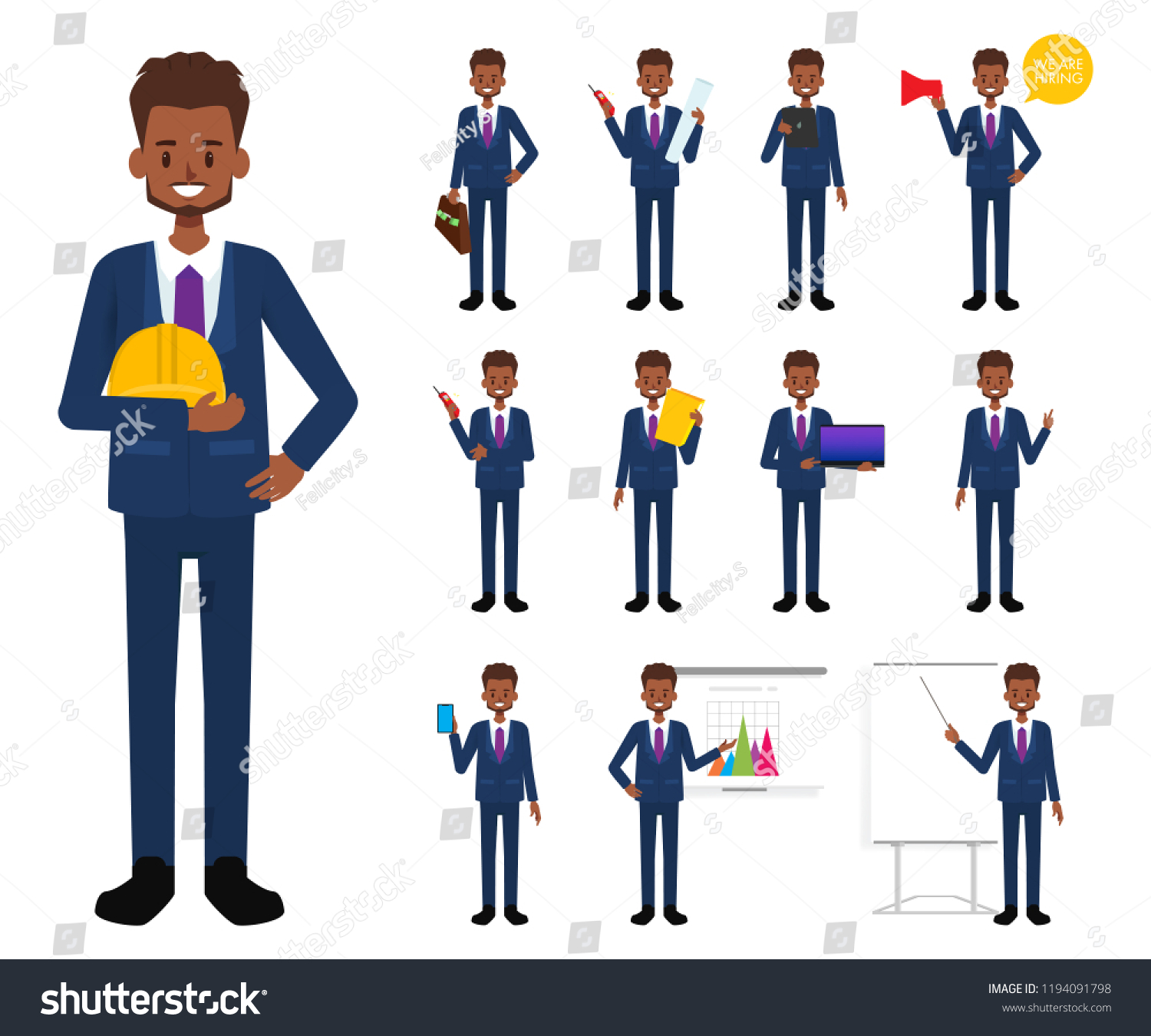 Engineer People Industry Character Stock Vector (Royalty Free) 1194091798