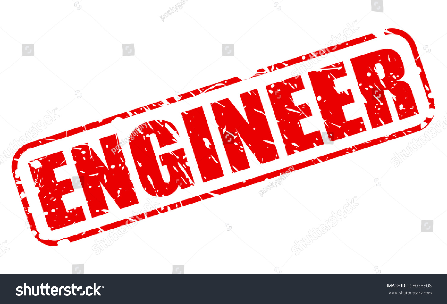 Engineer Red Stamp Text On White Stock Vector (Royalty Free) 298038506 ...