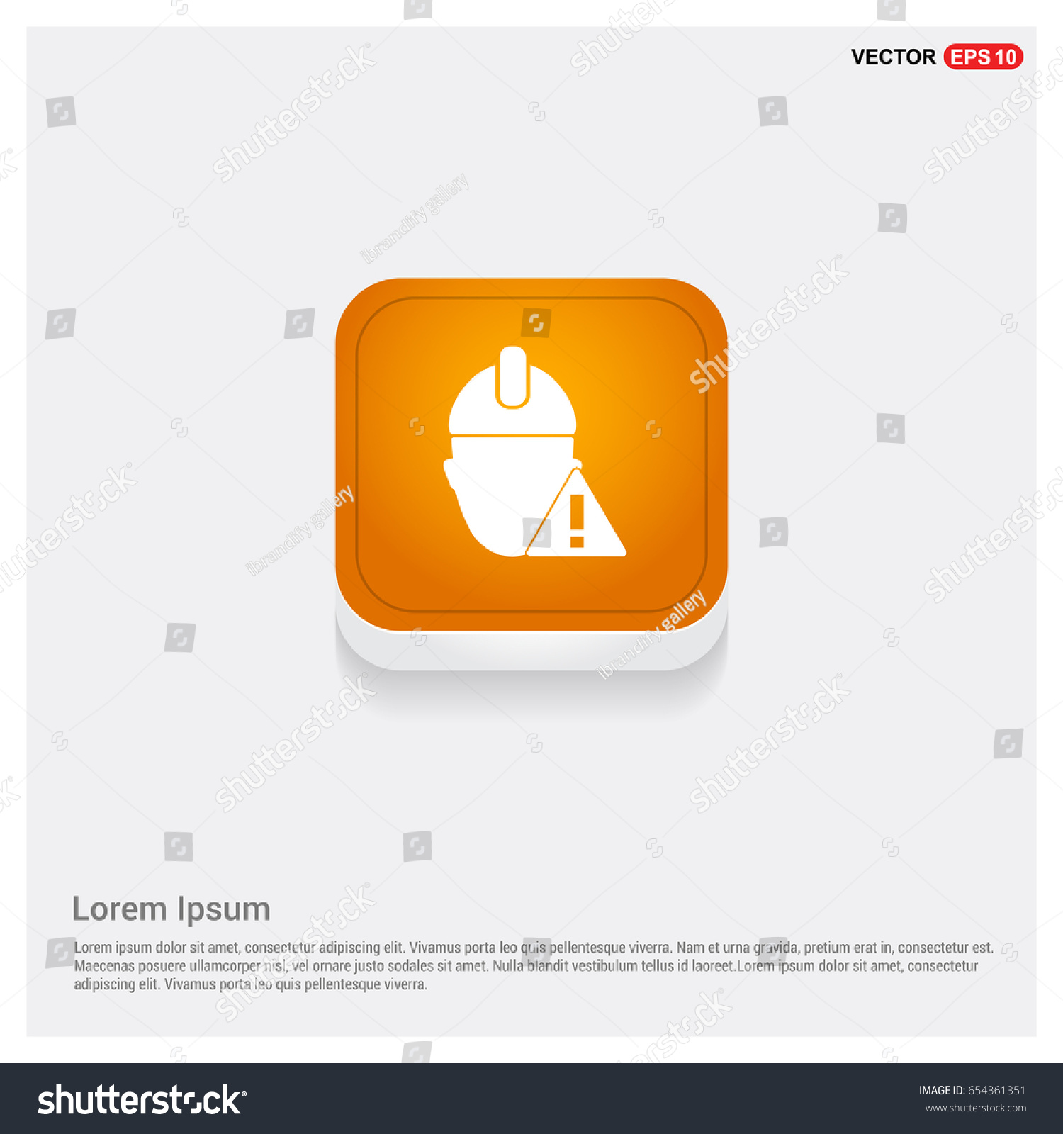 Engineer Warning Icon Stock Vector (Royalty Free) 654361351 | Shutterstock