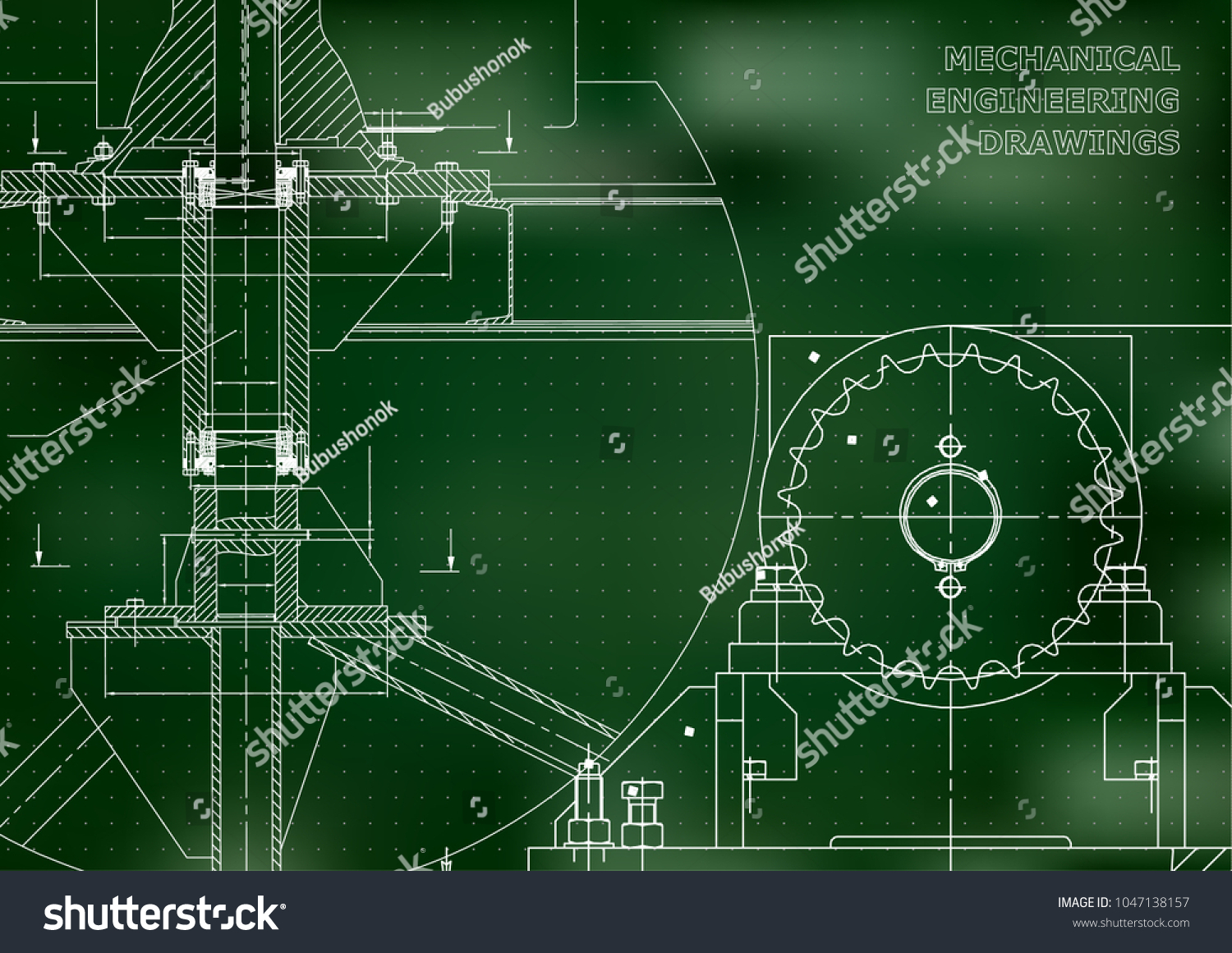 Engineering Backgrounds Mechanical Engineering Drawings Blueprints 스톡 ...