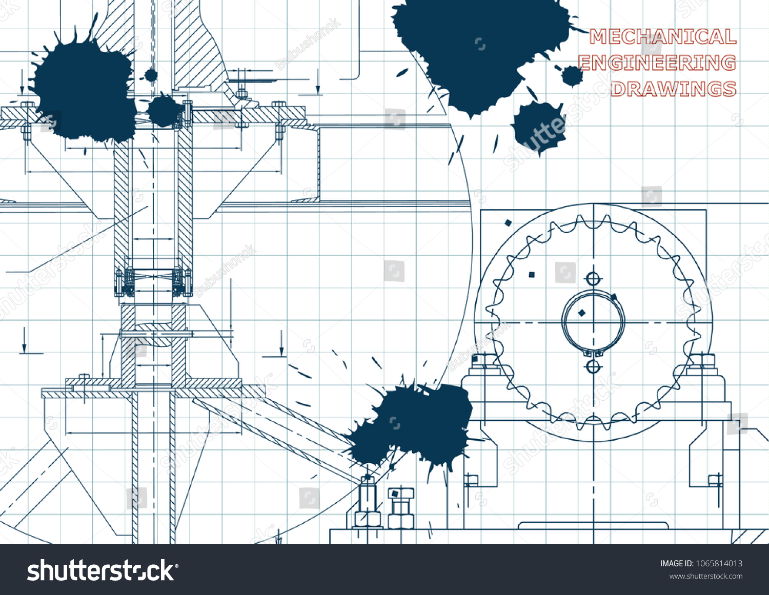 Engineering Backgrounds Mechanical Engineering Drawings Blueprints ...