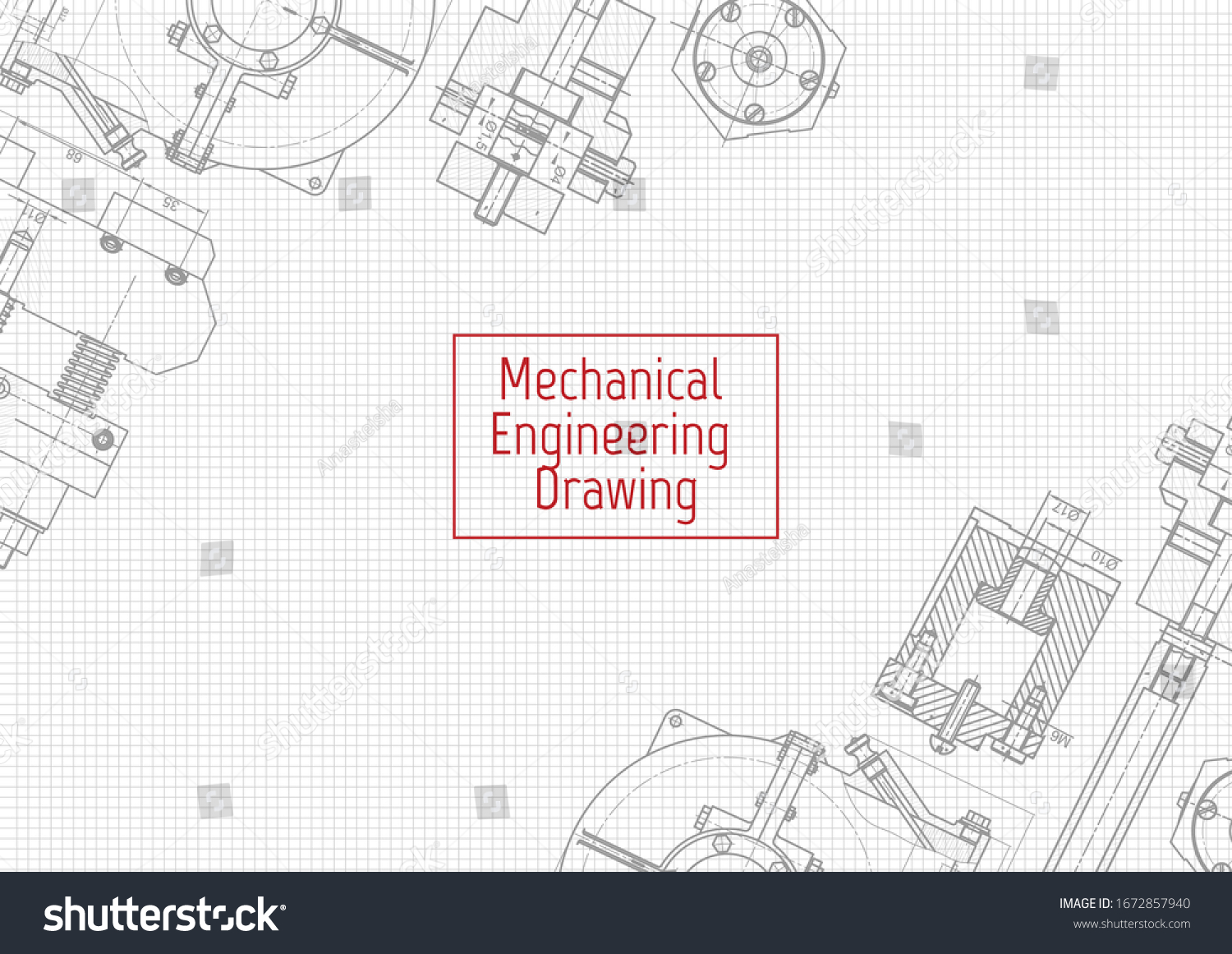 Engineering Backgrounds Mechanical Engineering Drawings Cover Stock ...