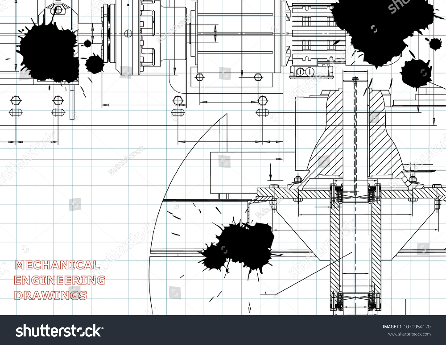 Engineering Backgrounds Mechanical Engineering Drawings Technical ...