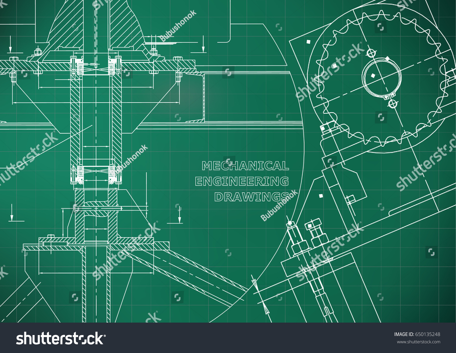 Engineering Backgrounds Technical Mechanical Engineering Drawings 스톡 벡터 ...