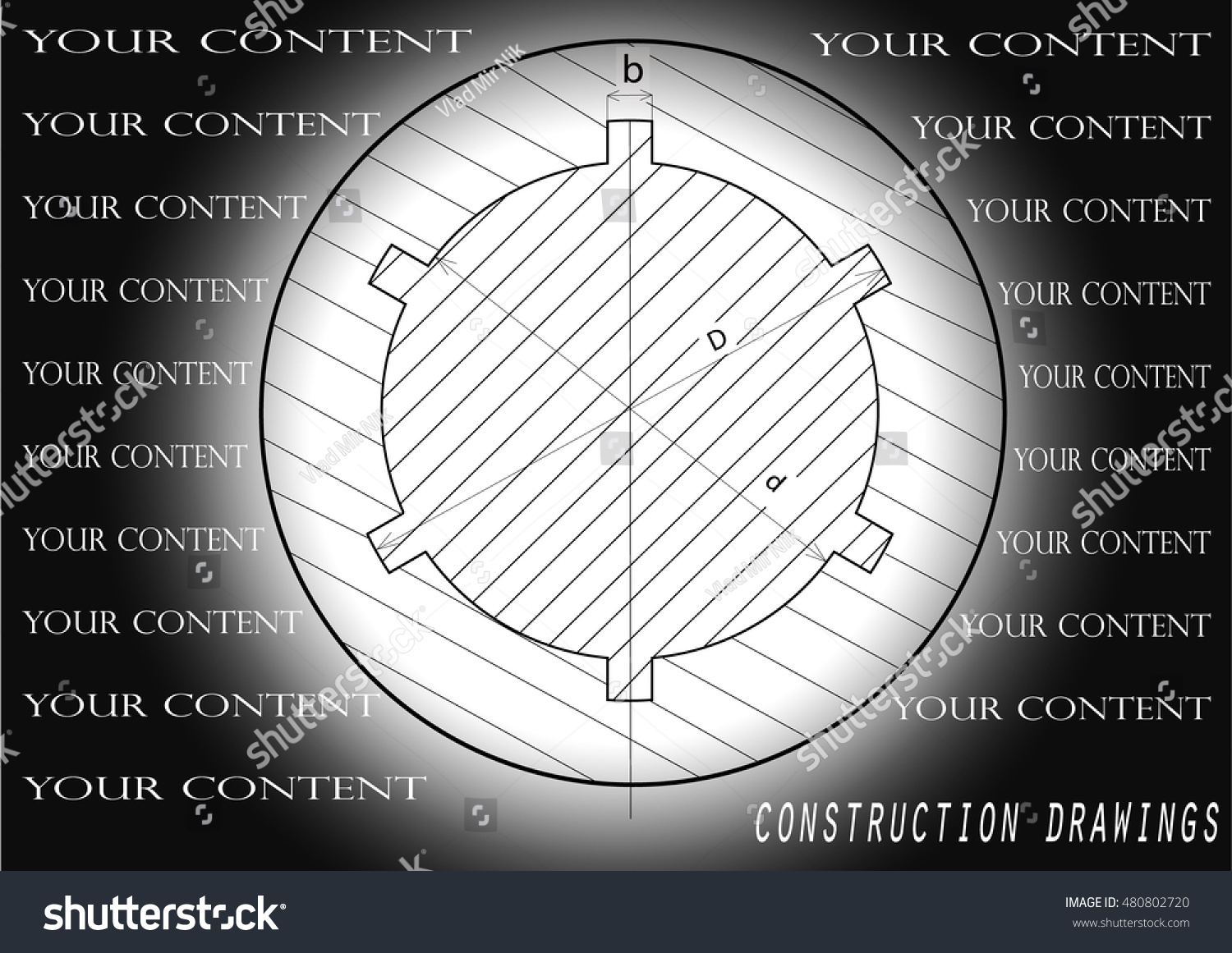 Engineering Drawing Connections Your Content Stock Vector (Royalty Free ...