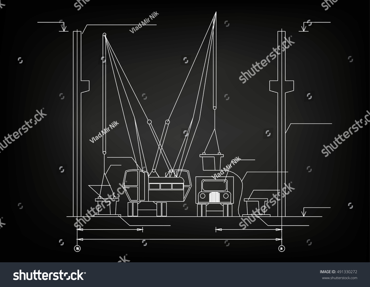 Engineering Drawing Features Stock Picture Stock Vector (Royalty Free ...