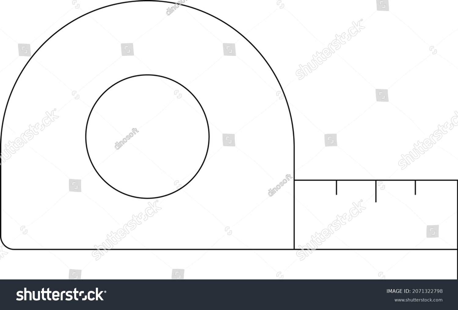 Engineering Icon Measuring Tape Measuring Stock Vector (Royalty Free ...