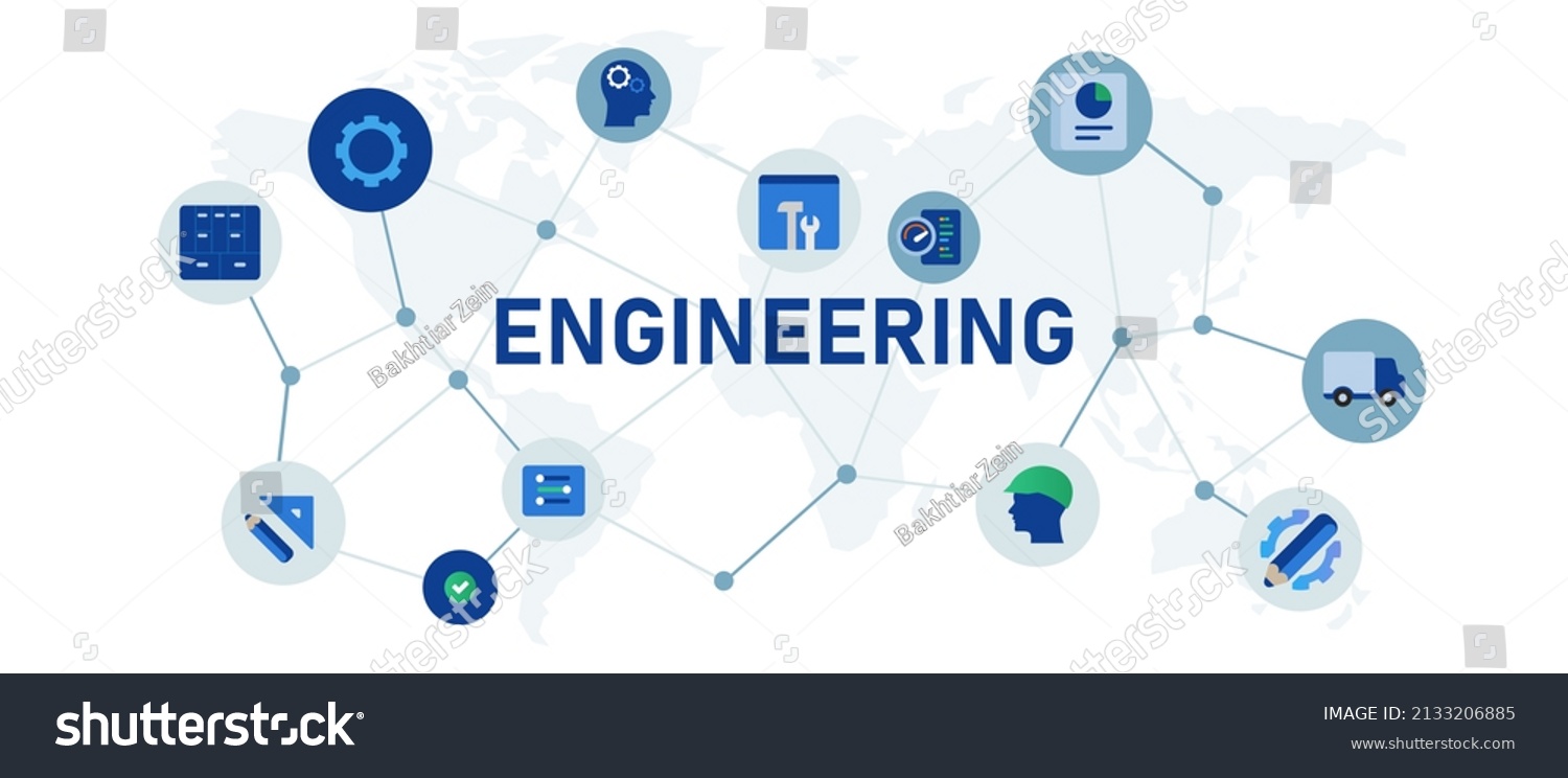 Engineering Illustration Concept Web Header Icon Stock Vector (Royalty ...