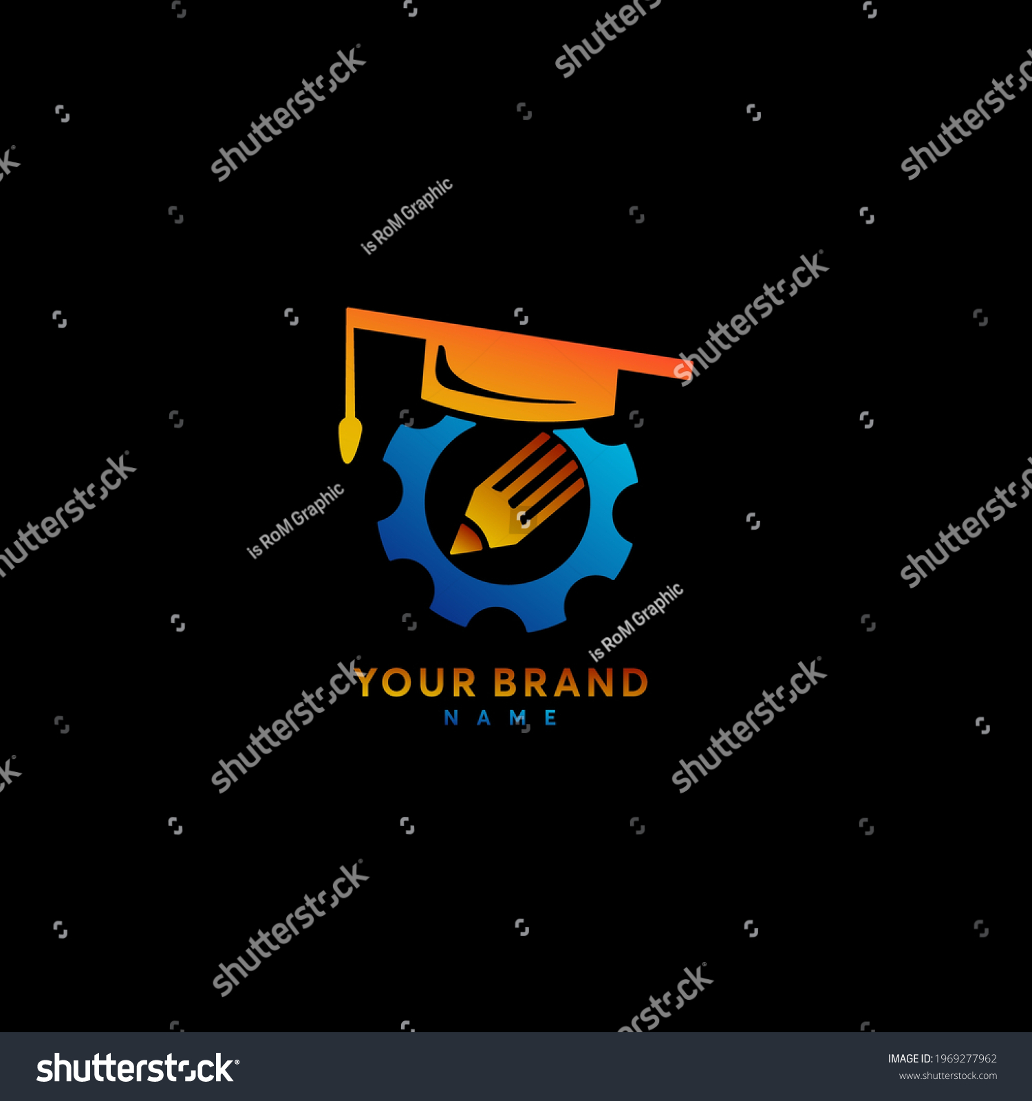 Engineering School Logo College Machine Icon Stock Vector (Royalty Free ...