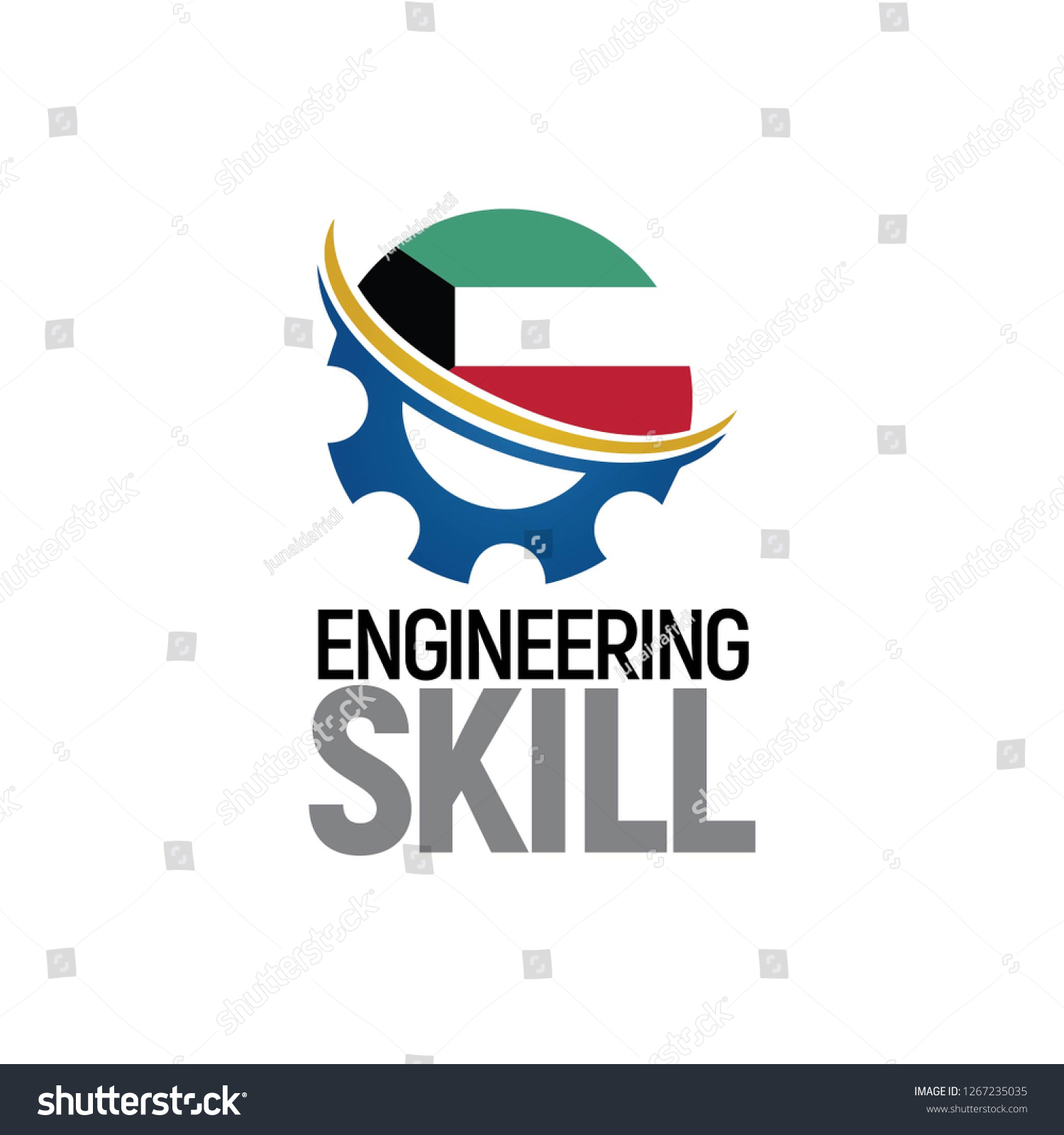 Engineering Skills Vector Logo Kuwait Flag 스톡 벡터(로열티 프리) 1267235035 ...