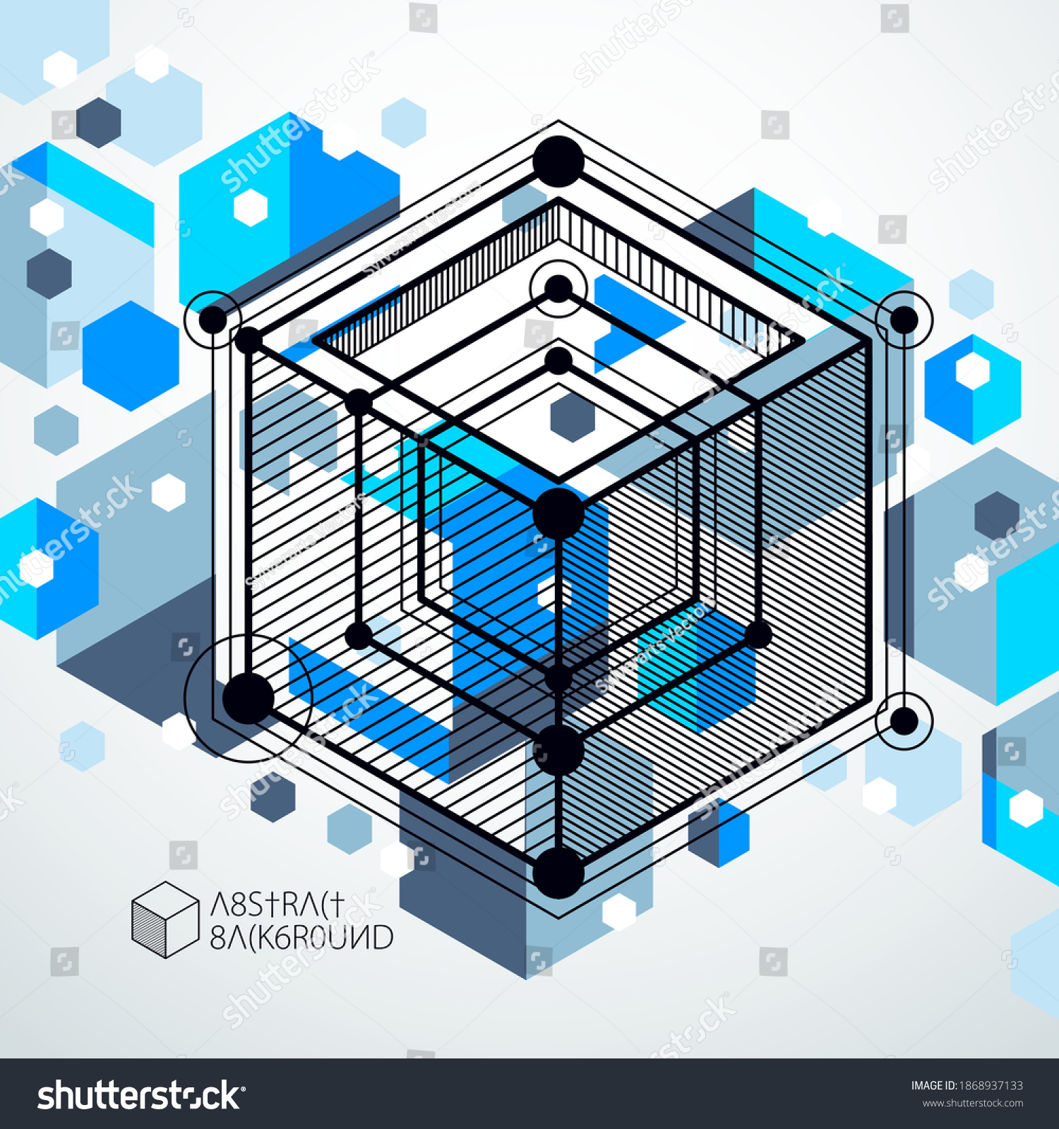Engineering Technology Vector Blue Wallpaper Made Stock Vector (Royalty ...