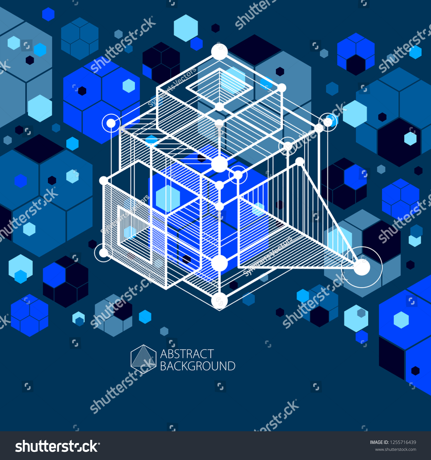 Engineering Technology Vector Dark Blue Wallpaper Stock Vector (Royalty ...