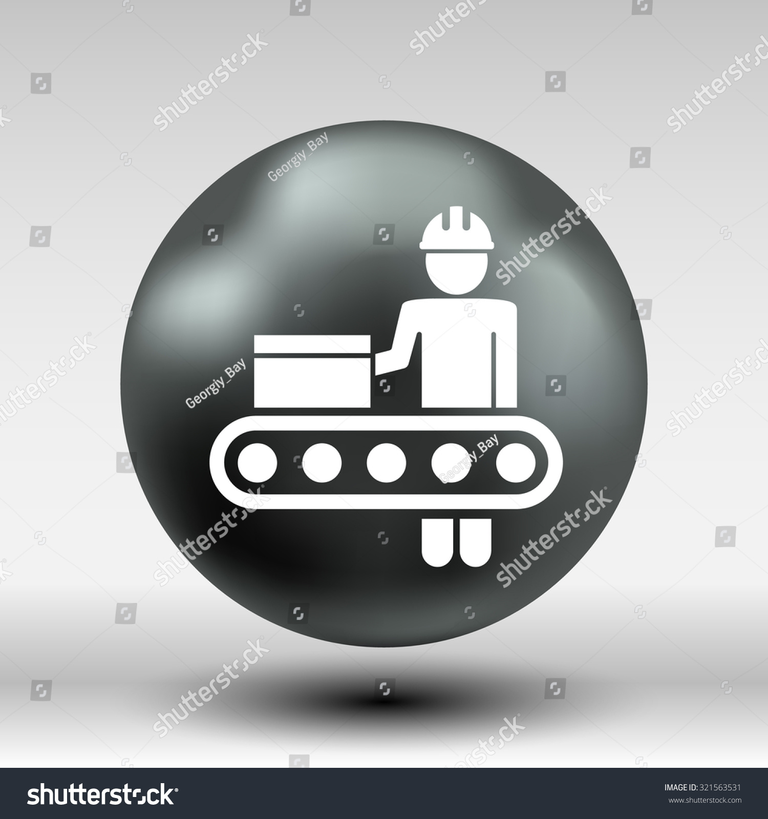 Engineering Workshop Industrial Operation Icon Vector Stock Vector ...
