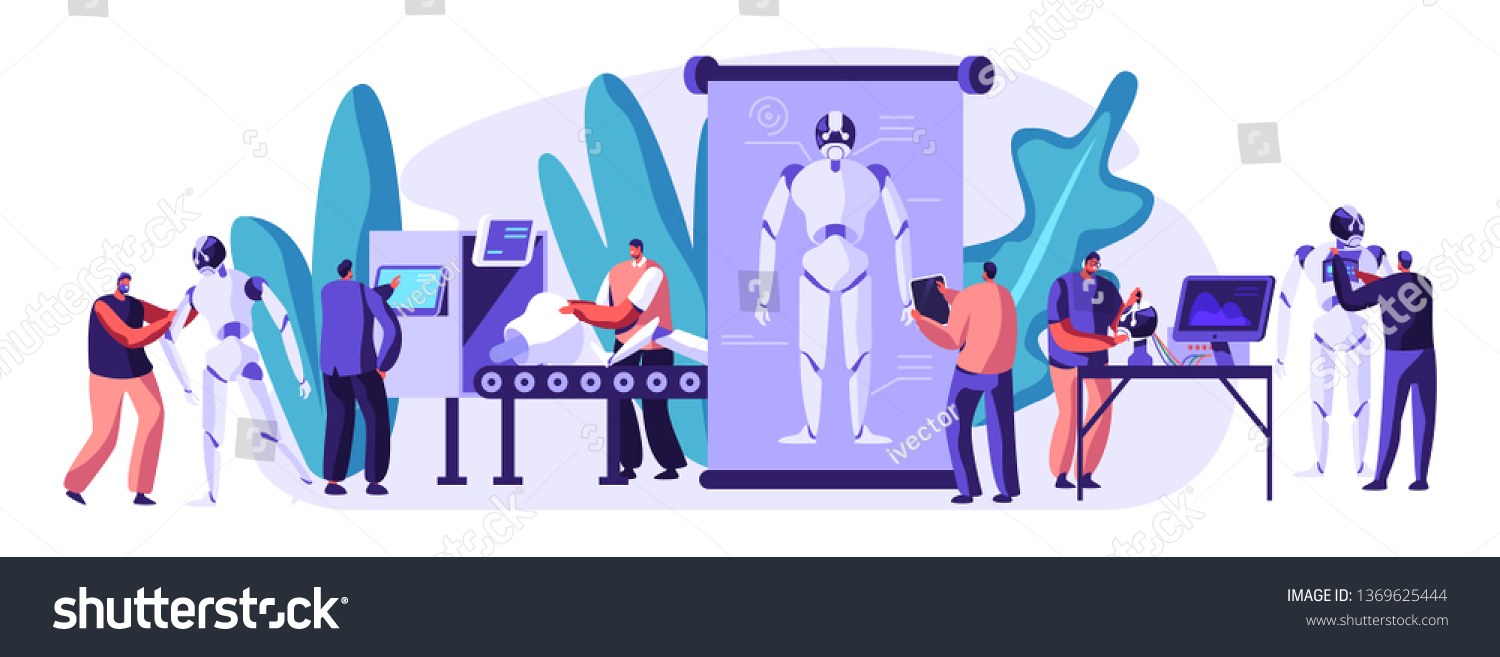 Engineers Characters Making Programming Robots Robotics Stock Vector ... Engineers Characters Making Programming Robots Robotics Stock Vector ...