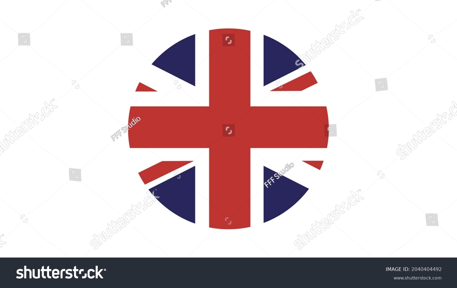 England Flag Circle Vector Image Icon Stock Vector (Royalty Free ...