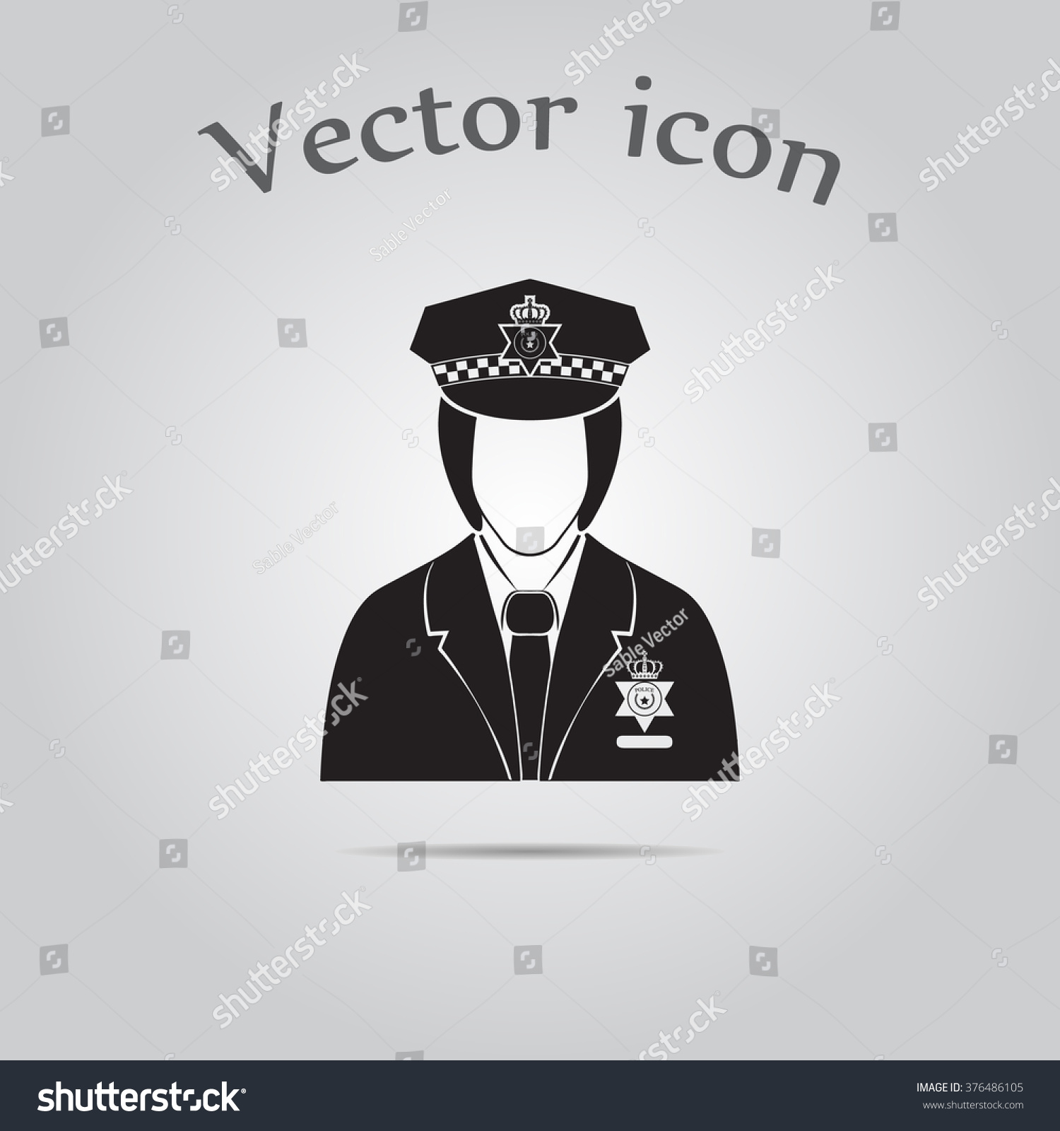 England Policeman Vector Icon Stock Vector (Royalty Free) 376486105 ...