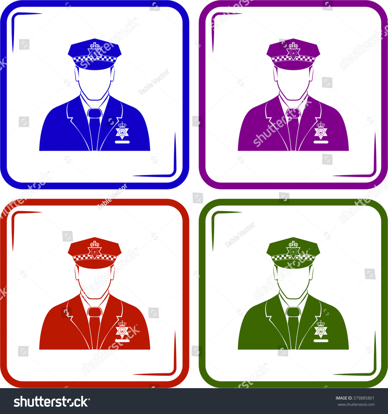 England Policeman Vector Icon Stock Vector (Royalty Free) 379885801 ...
