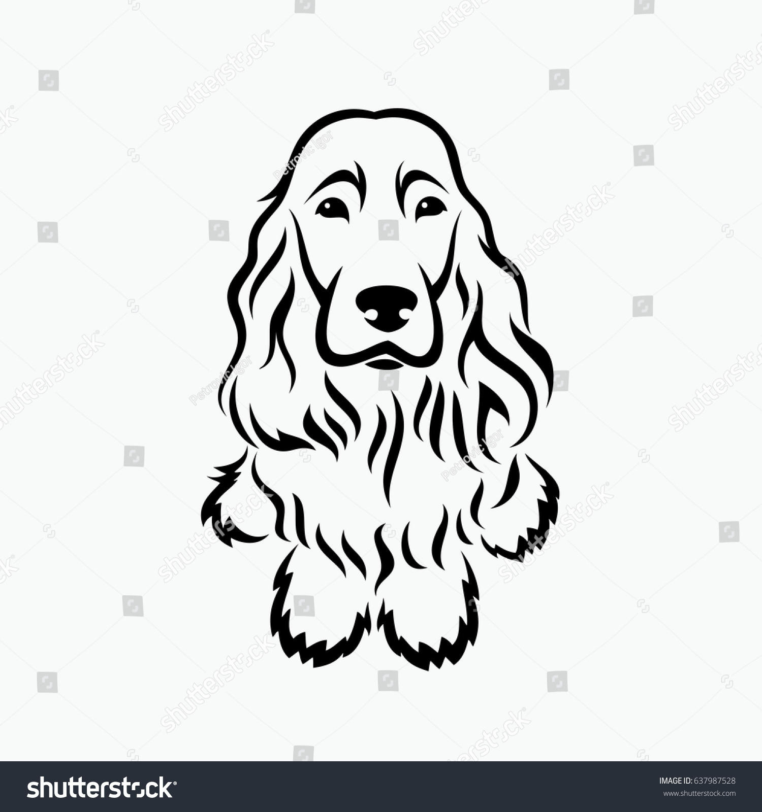 English Cocker Spaniel Vector Illustration Stock Vector (Royalty Free ...