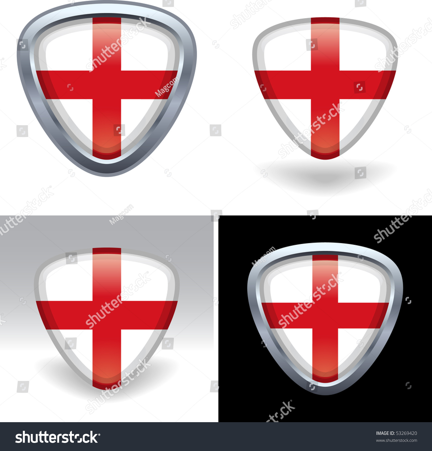 English Flag Crest Stock Vector (Royalty Free) 53269420 | Shutterstock