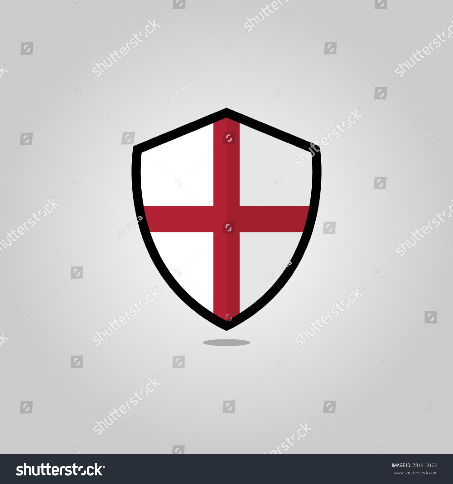 English Flag Flat Vector Shield Badge : image vectorielle de stock ...
