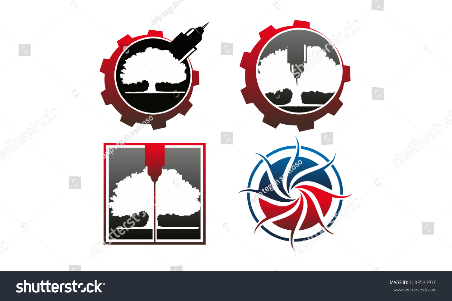 Engrave Cnc Service Template Set Stock Vector (Royalty Free) 1033536976 ...