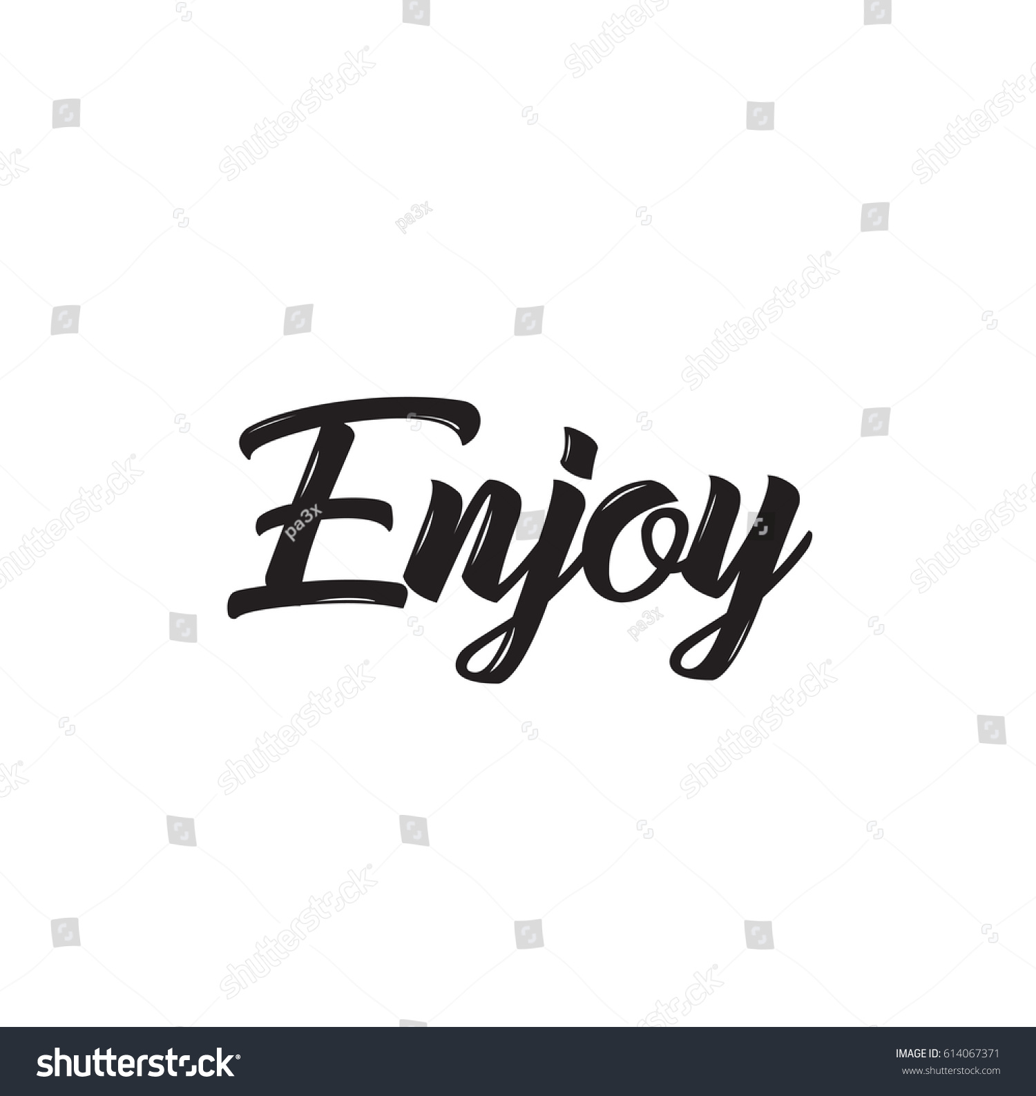 Enjoy Text Design Vector Calligraphy Typography Stock Vector (Royalty ...