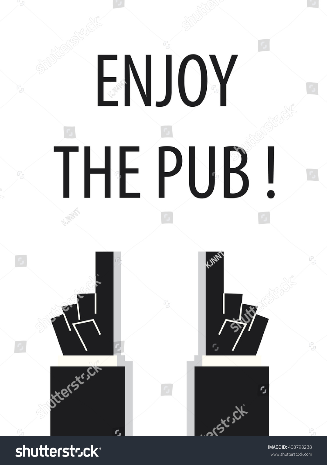 Enjoy Pub Typography Vector Stock Vector (Royalty Free) 408798238 ...