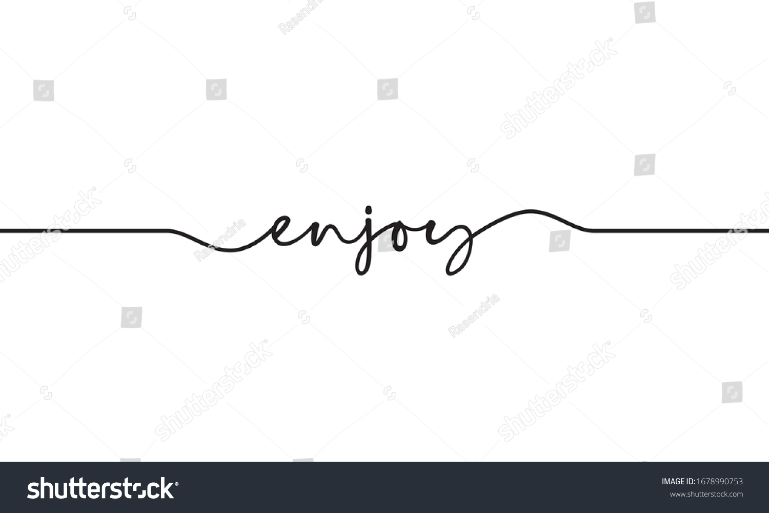 Enjoy Word Handwritten Design Vector Stock Vector (Royalty Free) 1678990753