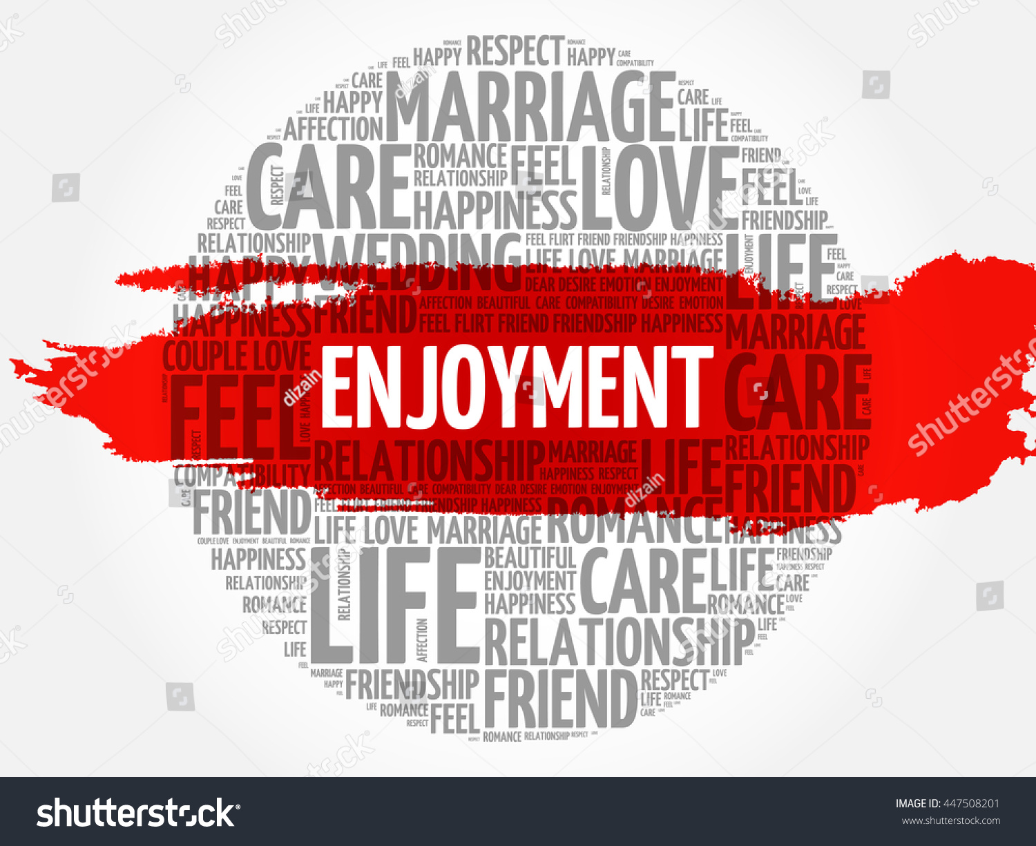 Enjoyment Circle Word Cloud Collage Concept Stock Vector (Royalty Free ...