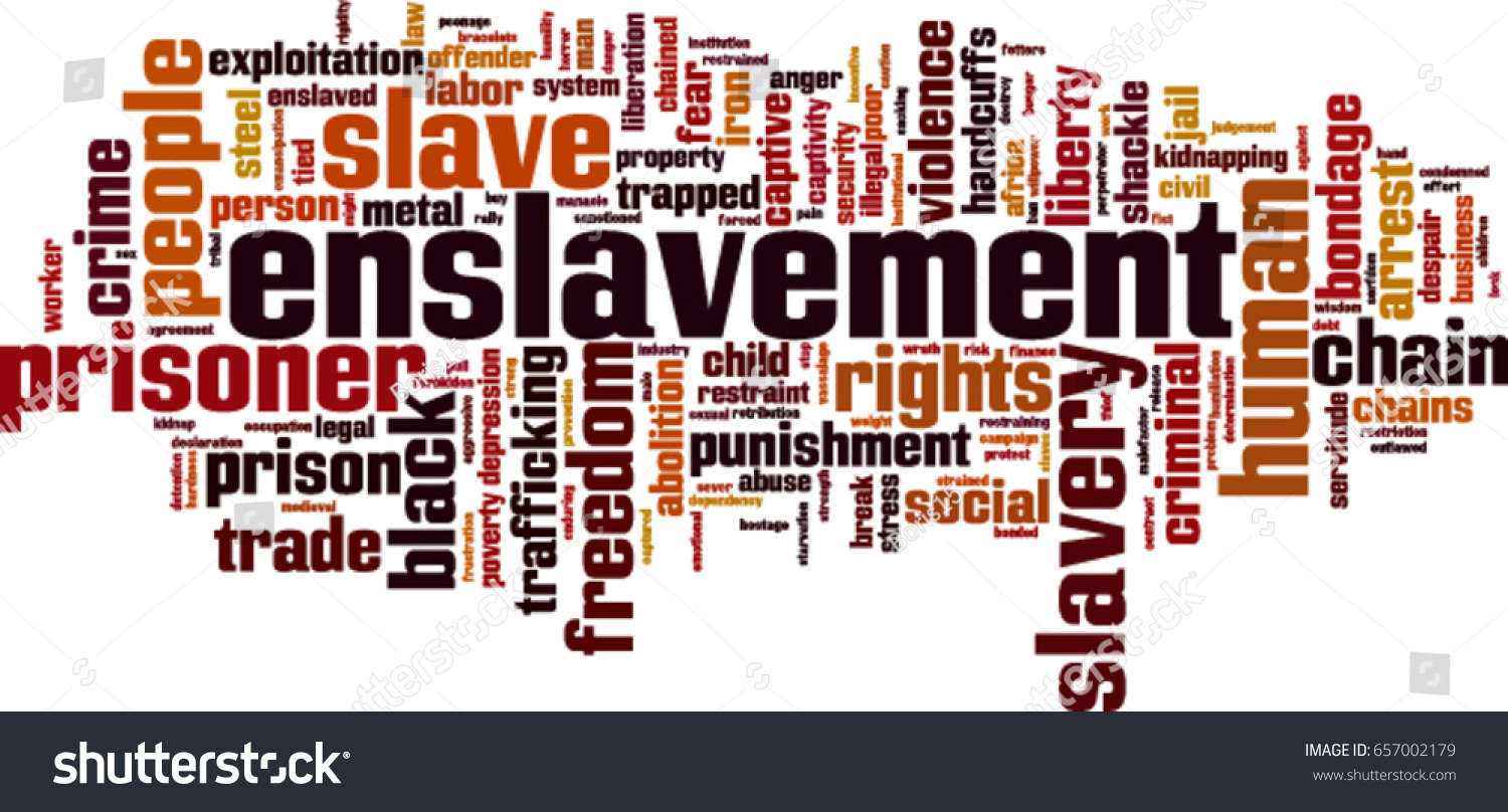 Enslavement Word Cloud Concept Vector Illustration Stock Vector ...