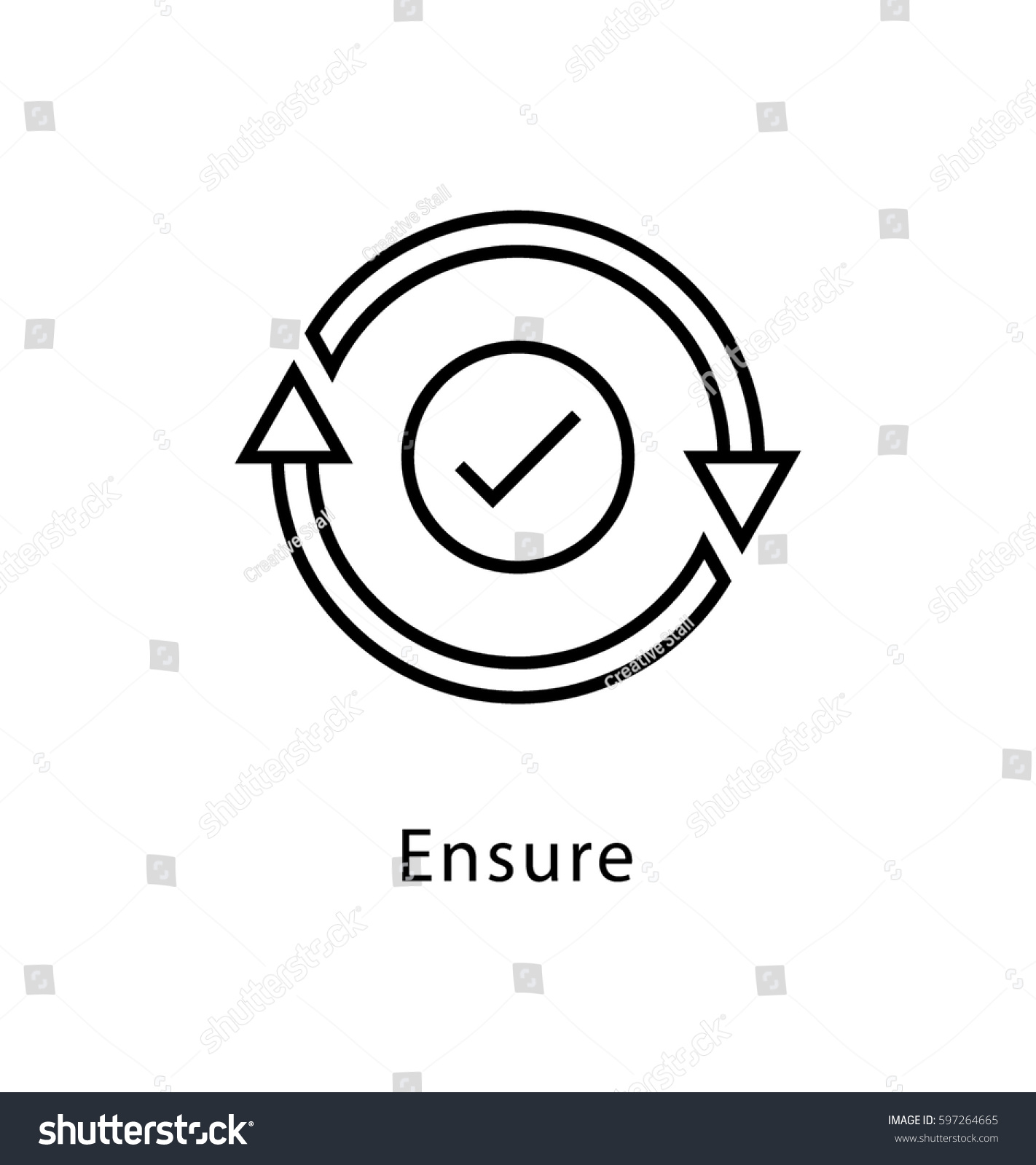 Ensure Vector Line Icon Stock Vector (Royalty Free) 597264665