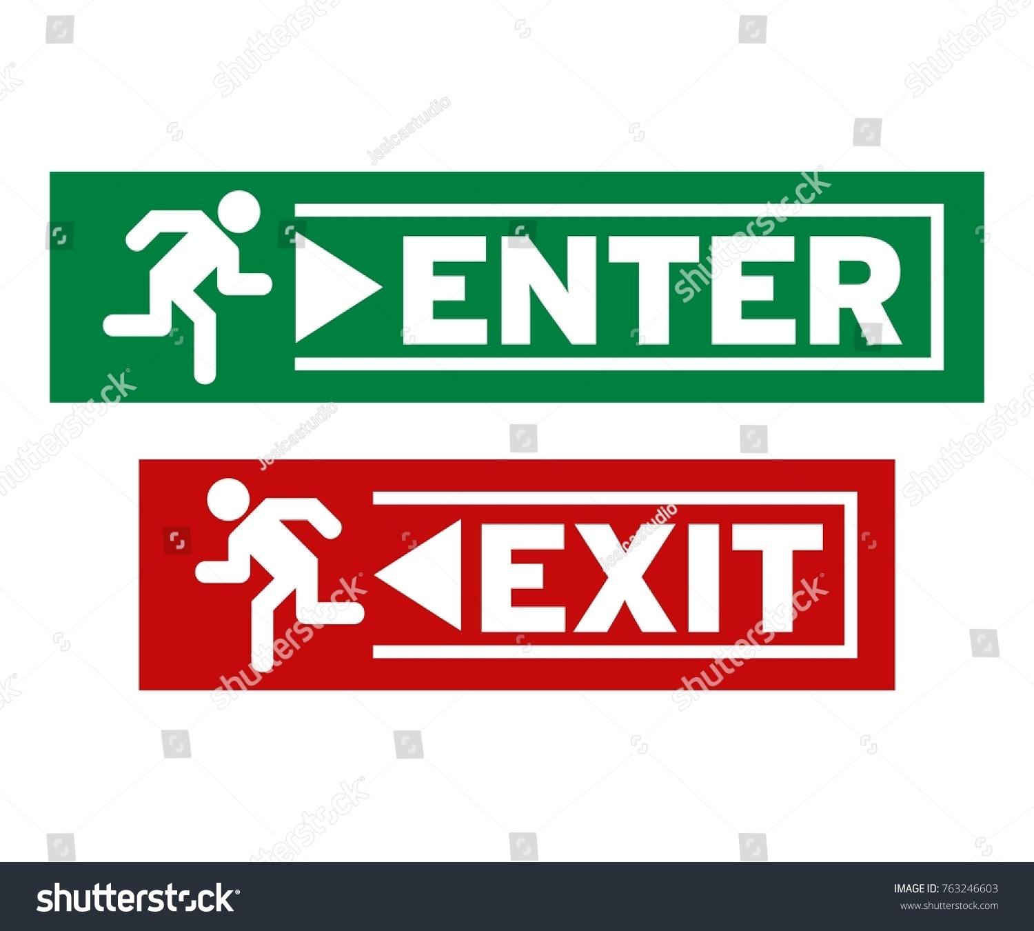 Enter Exit Symbol Stock Vector (Royalty Free) 763246603 | Shutterstock