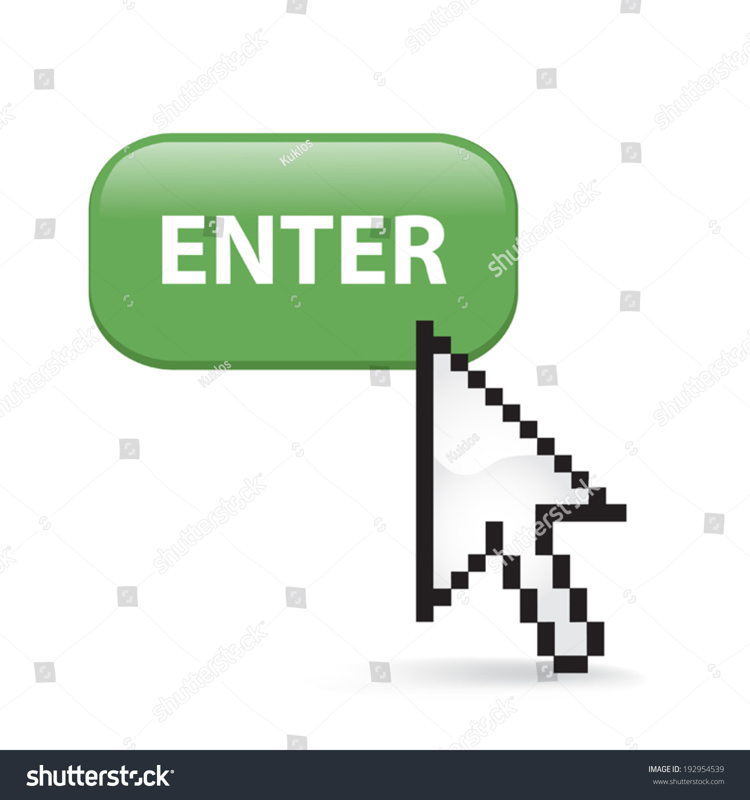 Enter Button Click Stock Vector 192954539 - Shutterstock