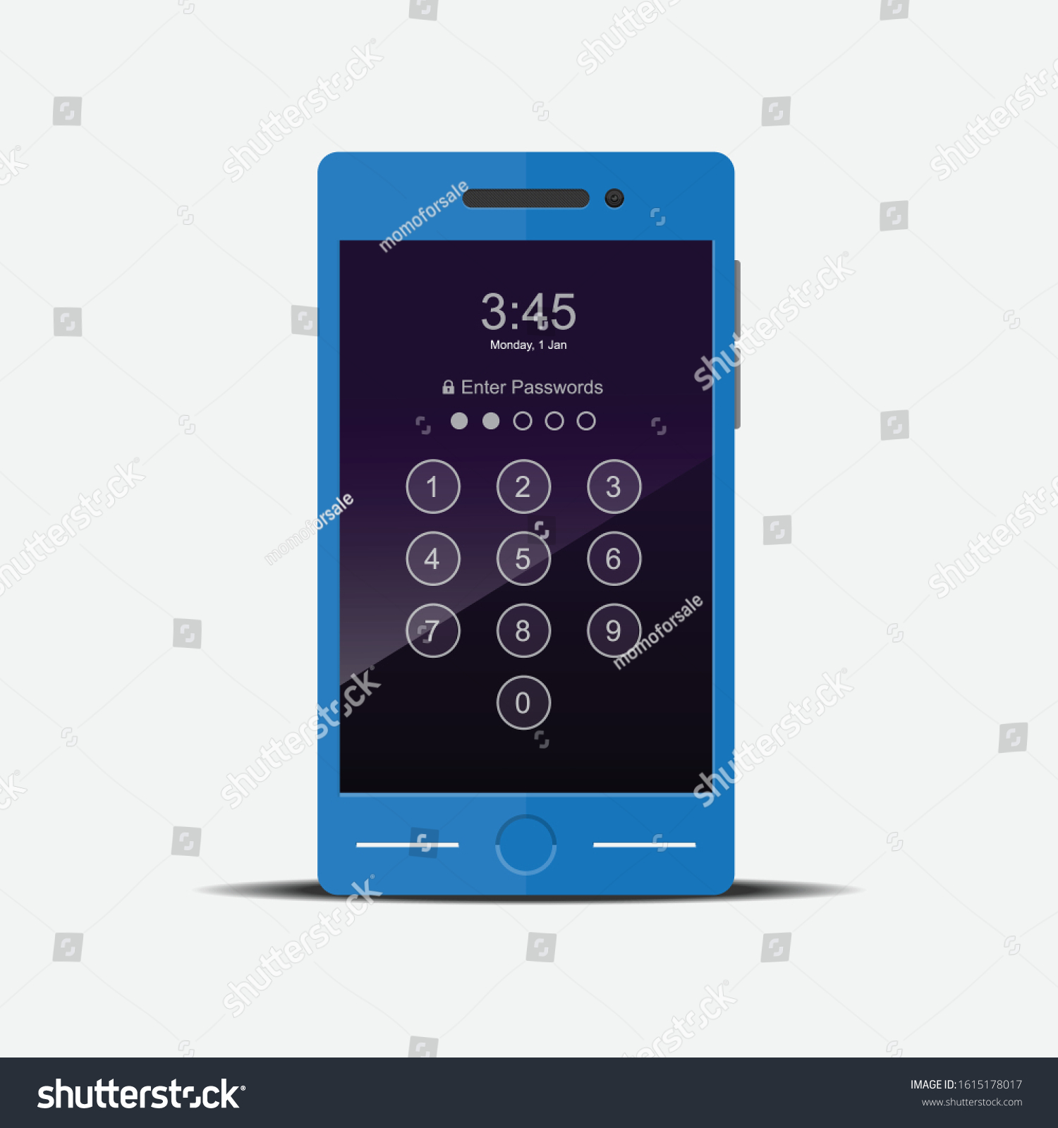 Enter Password Unlock Mobile Phone Vector Stock Vector (Royalty Free ...