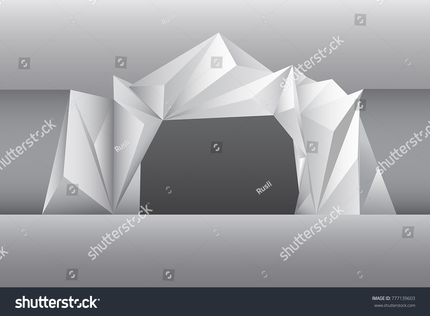 Entrance Gate Low Poly Style Vector Stock Vector (Royalty Free) 777139603