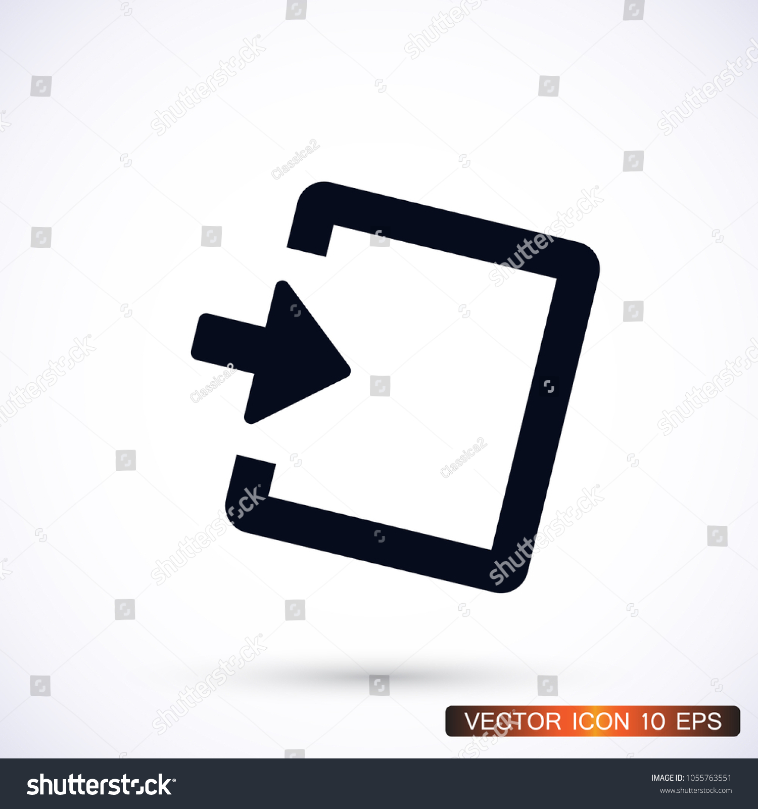Entrance Vector Icon Stock Vector (Royalty Free) 1055763551 | Shutterstock