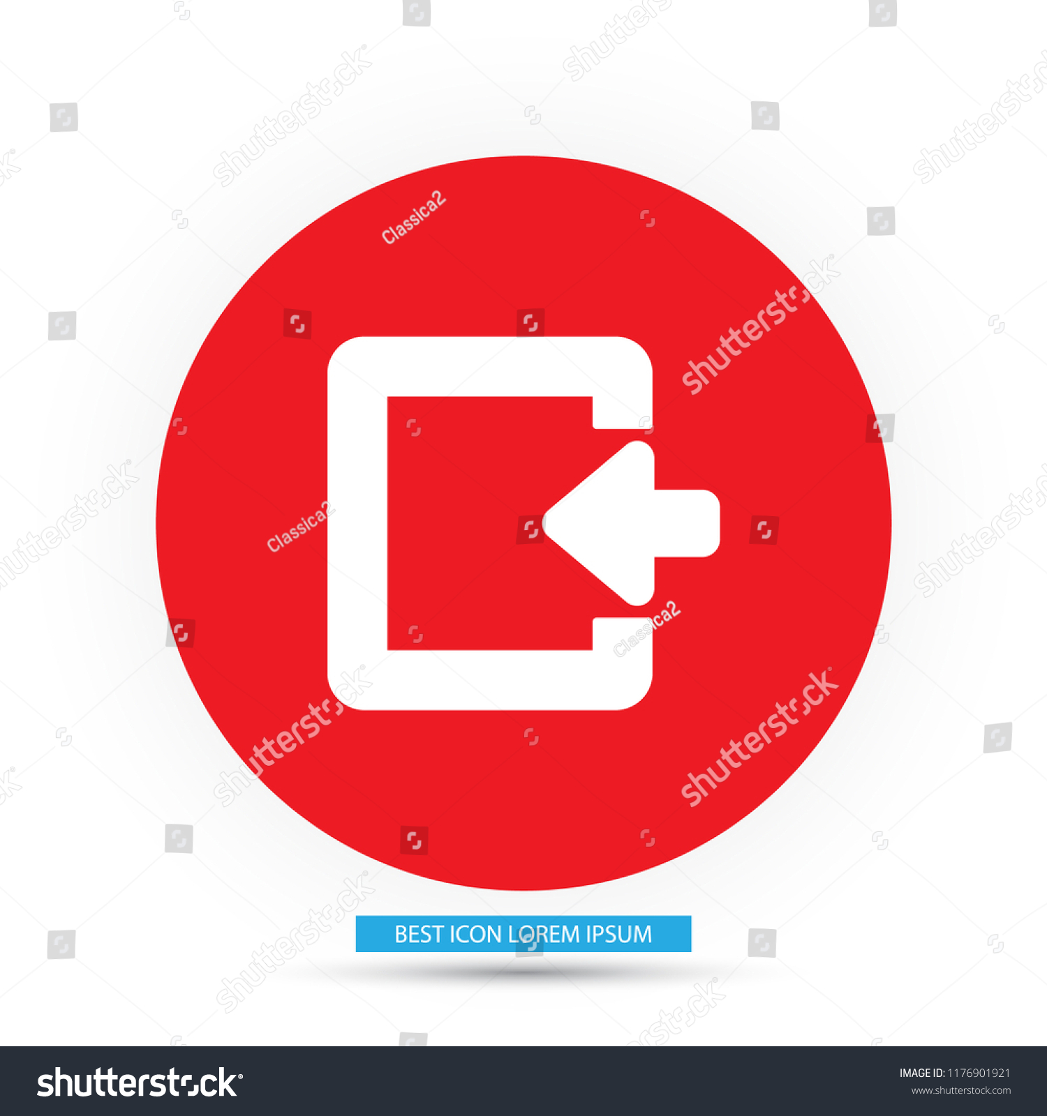 Entrance Vector Icon Stock Vector (Royalty Free) 1176901921