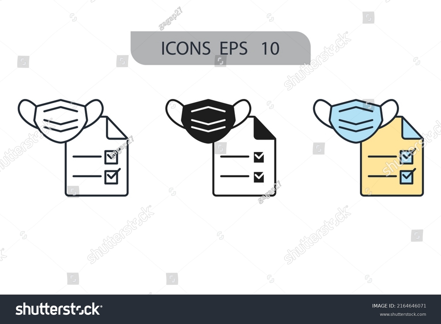 Entry Requirements Icons Symbol Vector Elements Stock Vector (Royalty ...