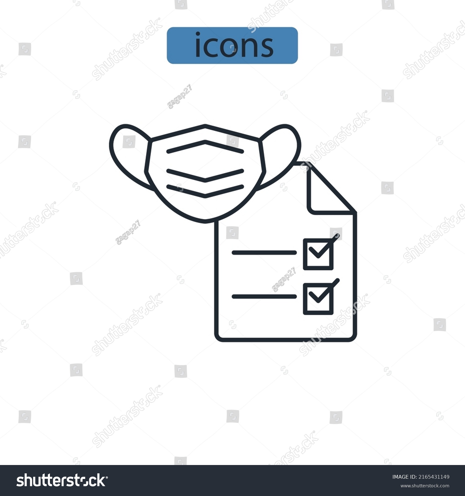 Entry Requirements Icons Symbol Vector Elements Stock Vector (Royalty ...